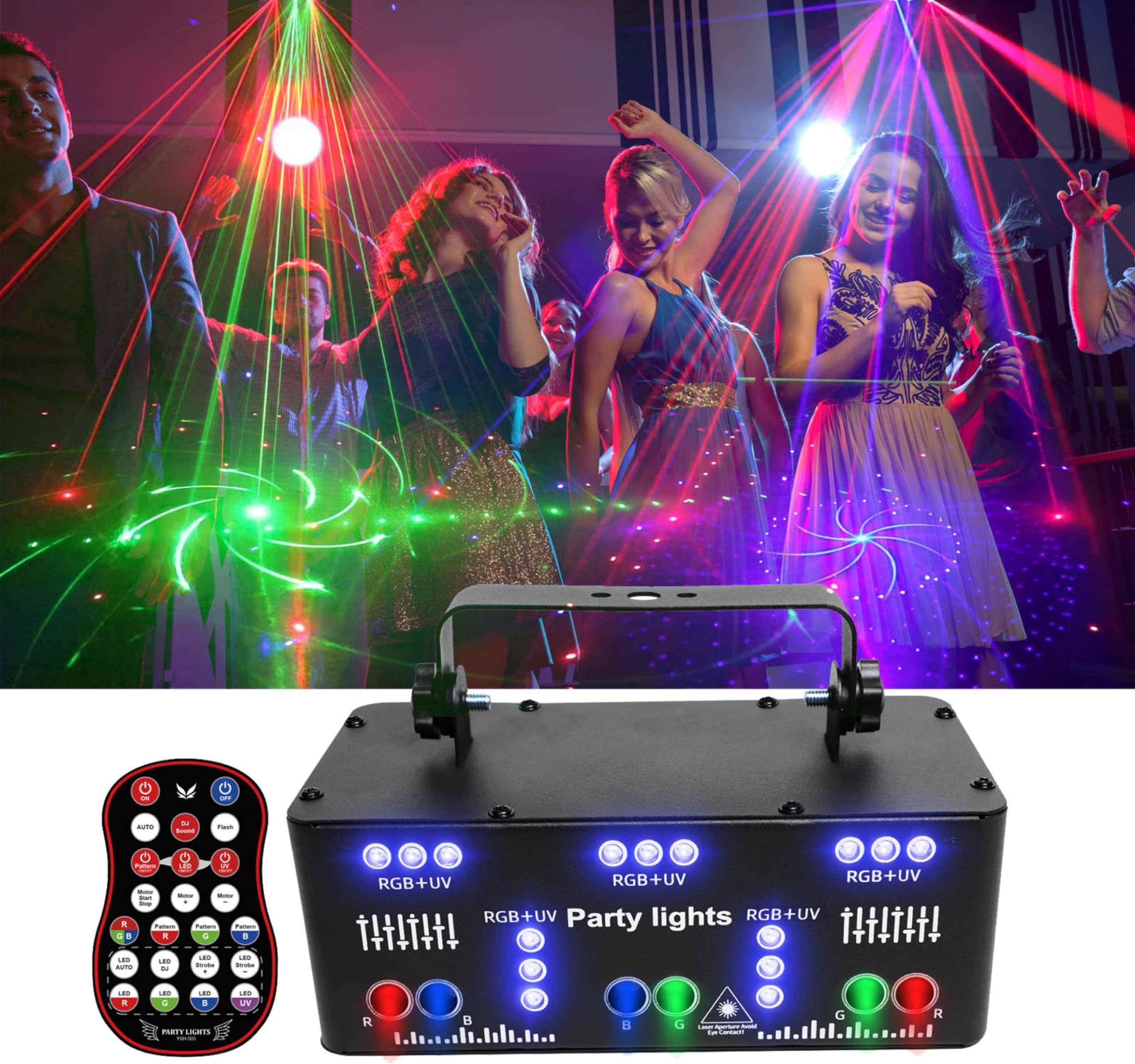 Amazon.com: 21 Eyes Stage Light Disco DJ Party Strobe Lights LED Strobe ...