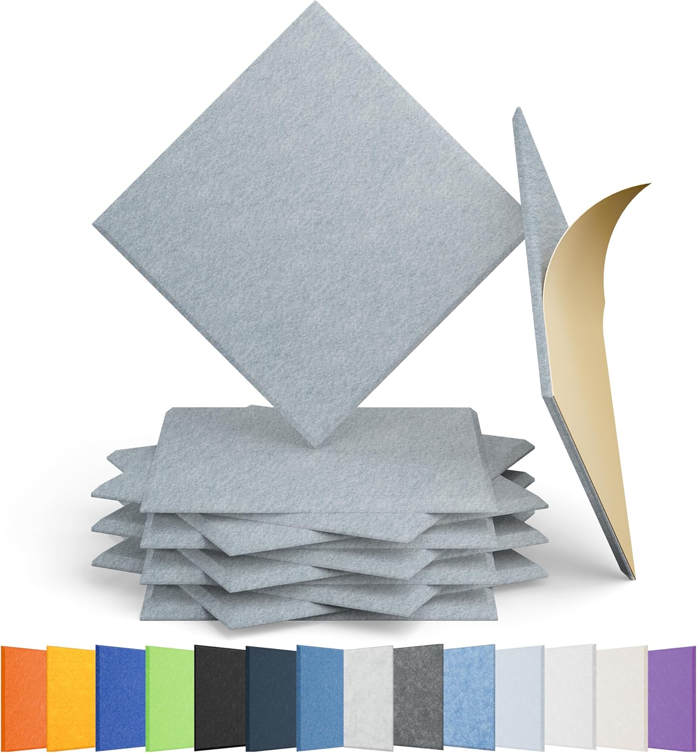 Amazon.com: Amantech 12 Pack Acoustic Panels Self Adhesive Sound Proof ...