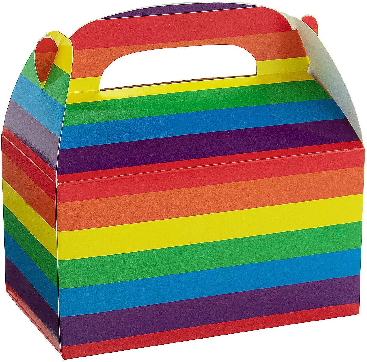 Amazon.com: Fun Express Rainbow Favor Gable Box Set – Colorful Party ...
