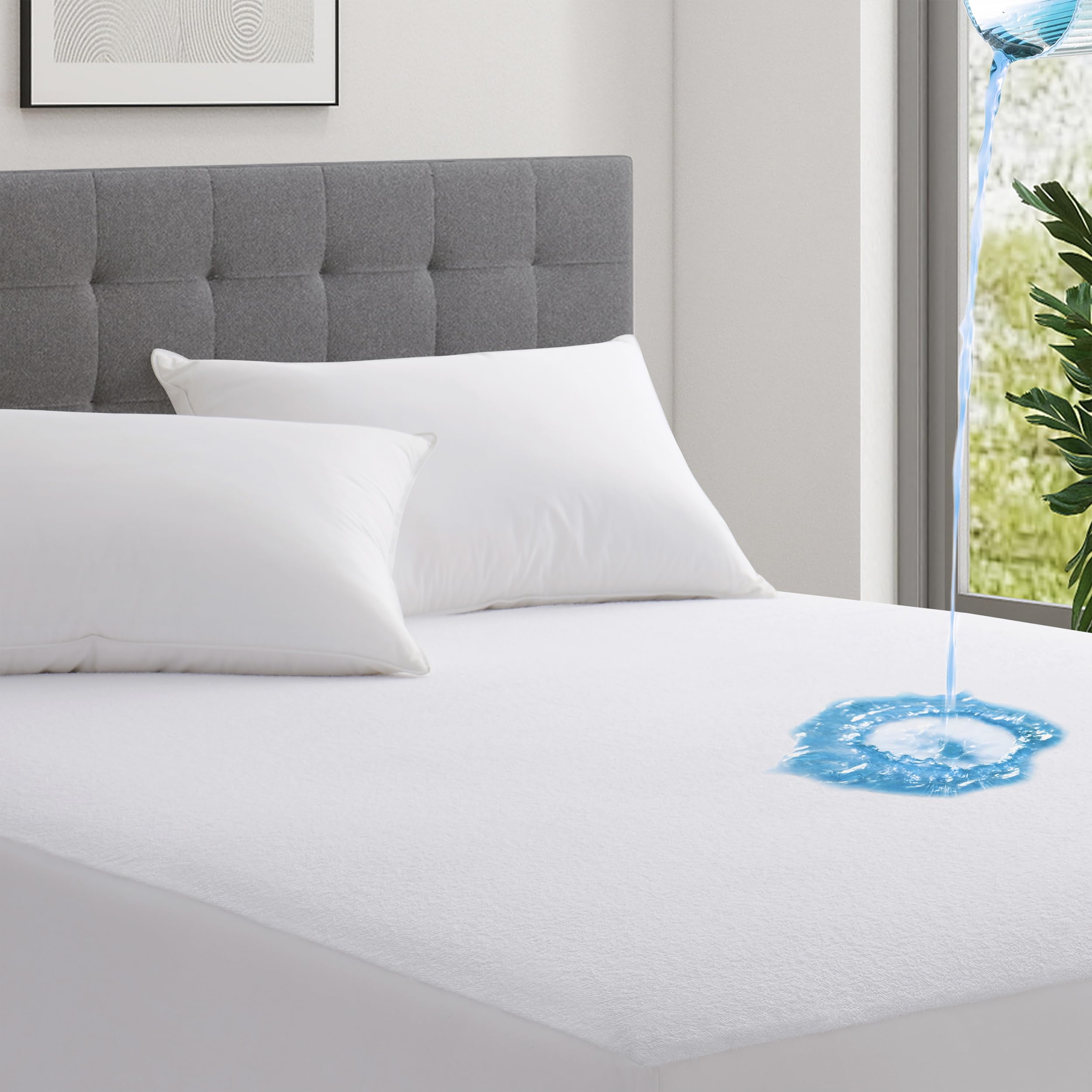 Waterproof Mattress Protector King Size, 40CM Deep Pocket Design ...