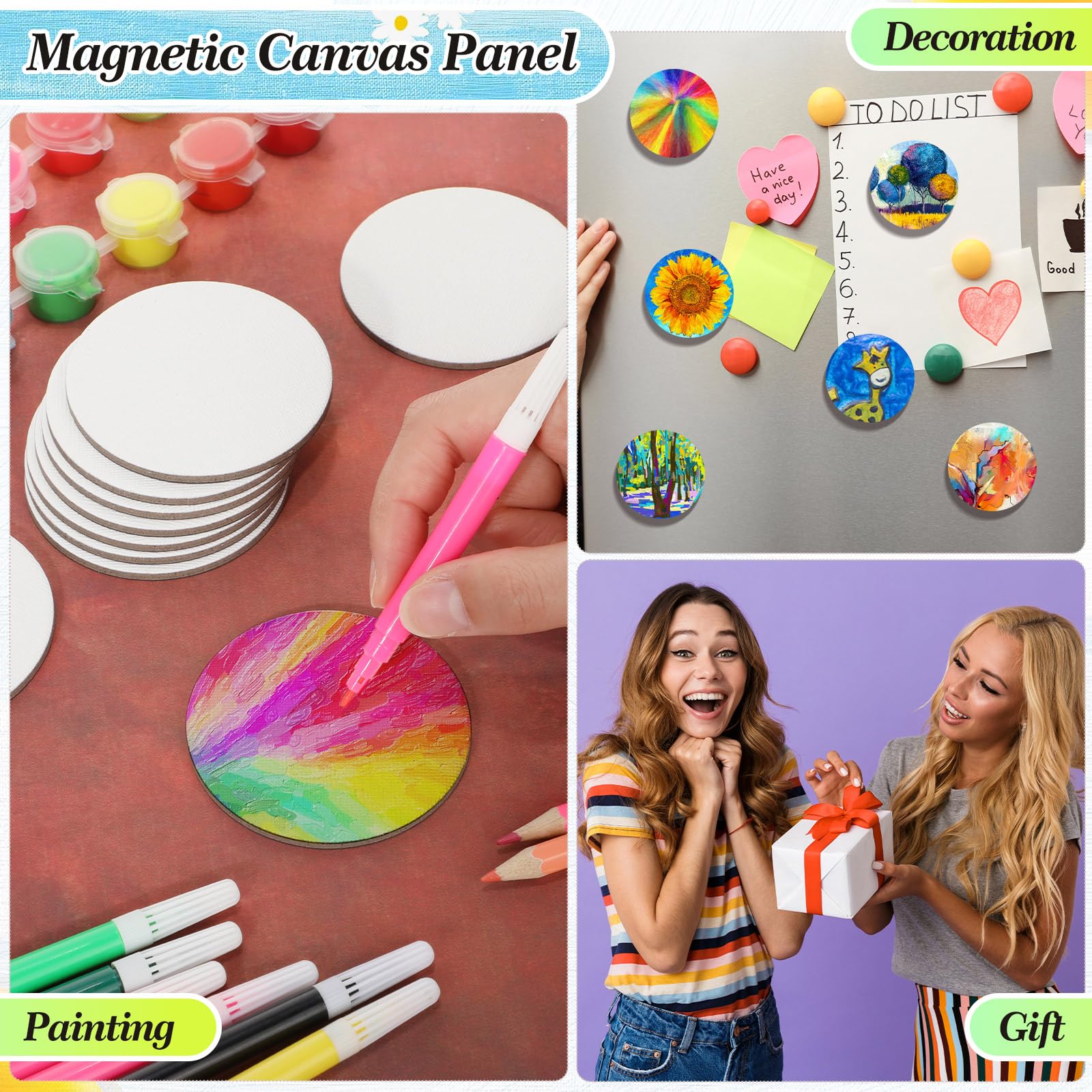 Snapklik.com : Nezyo 75 Pieces Magnetic Painting Canvas Panel Mini ...