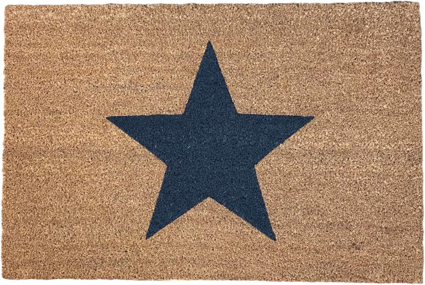 Loft 1850 Large Natural Coir Doormat With Charcoal Star | Indoor non ...