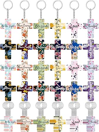 Hinly 120 Pcs Christian Keychain Gifts Bible Verse Inspirational ...
