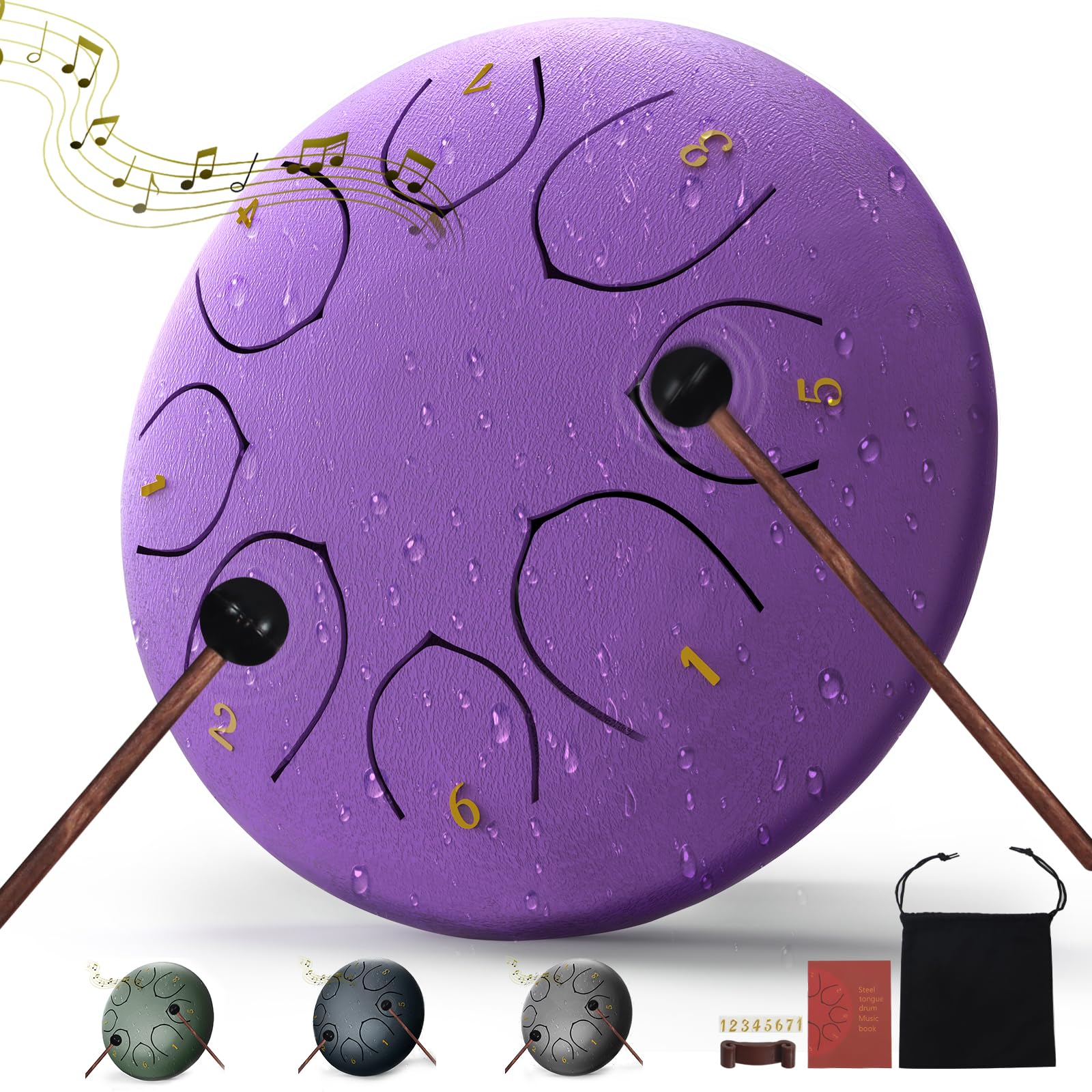 Amazon.com: Rain Drum for Outside,6 Inches 8 Notes Rain Drum for Garden ...