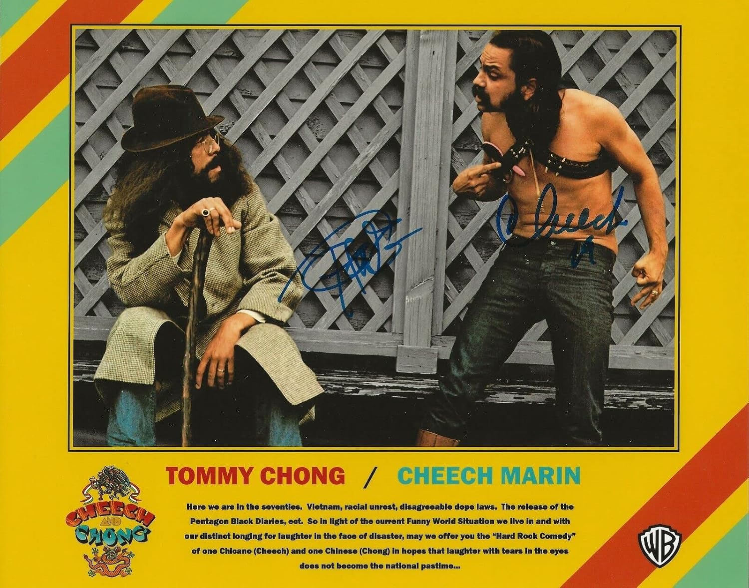 Cheech and Chong REAL hand SIGNED 8x10" Photo #5 COA Cheech Marin Tommy ...