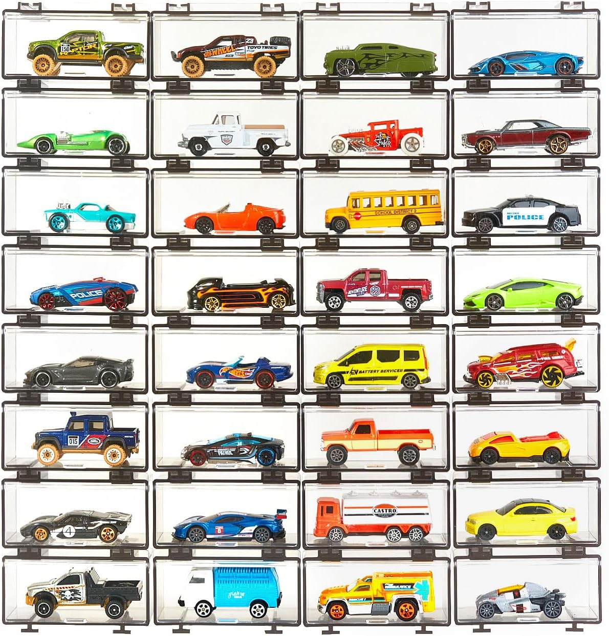 Amazon.com: 1/64 Scale Matchbox Wheels Toy Car Display Case Holds 32 ...