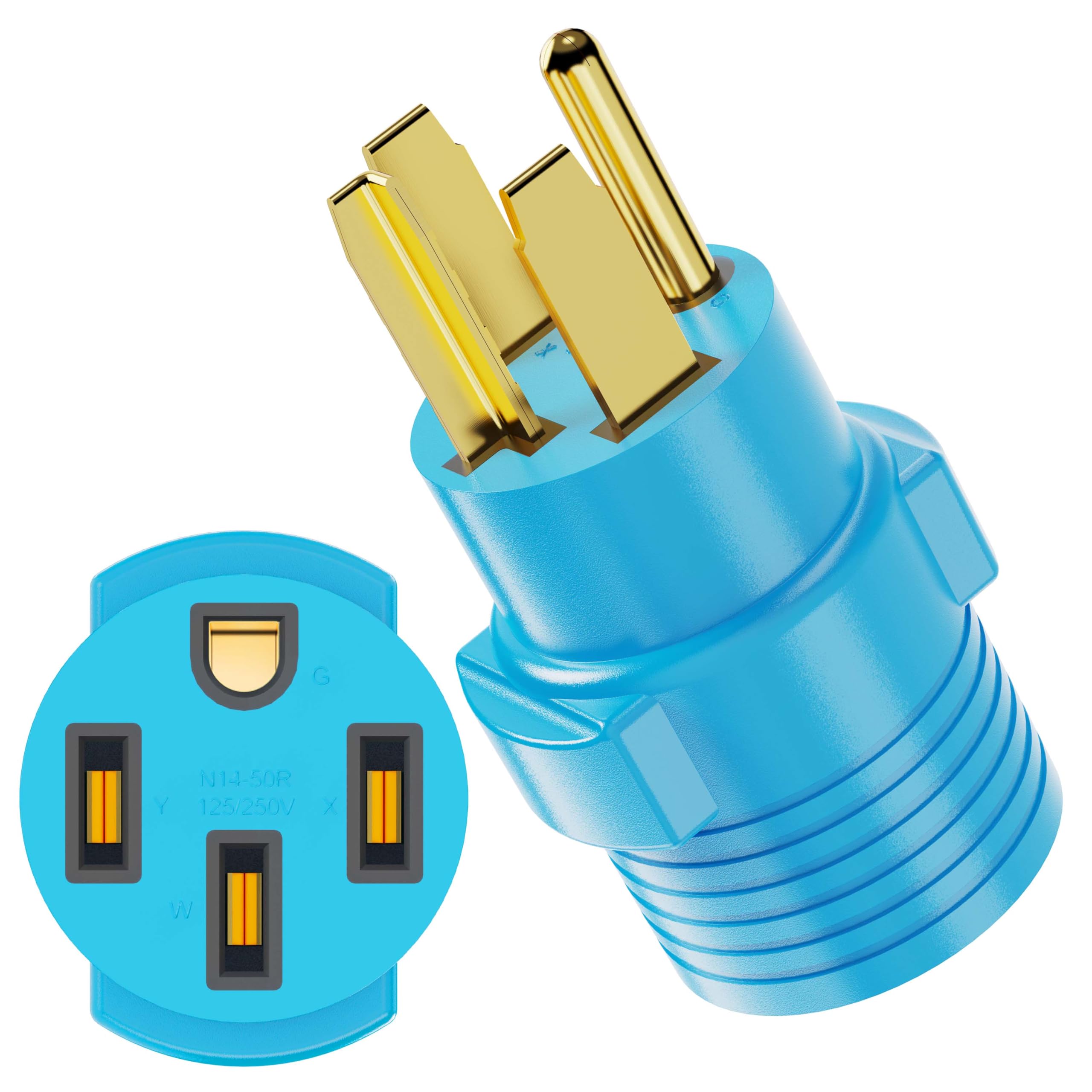 Amazon.com: KIKIRV NEMA 14-30P to 14-50R EV Charger Adapter, 4 Prong 30 ...