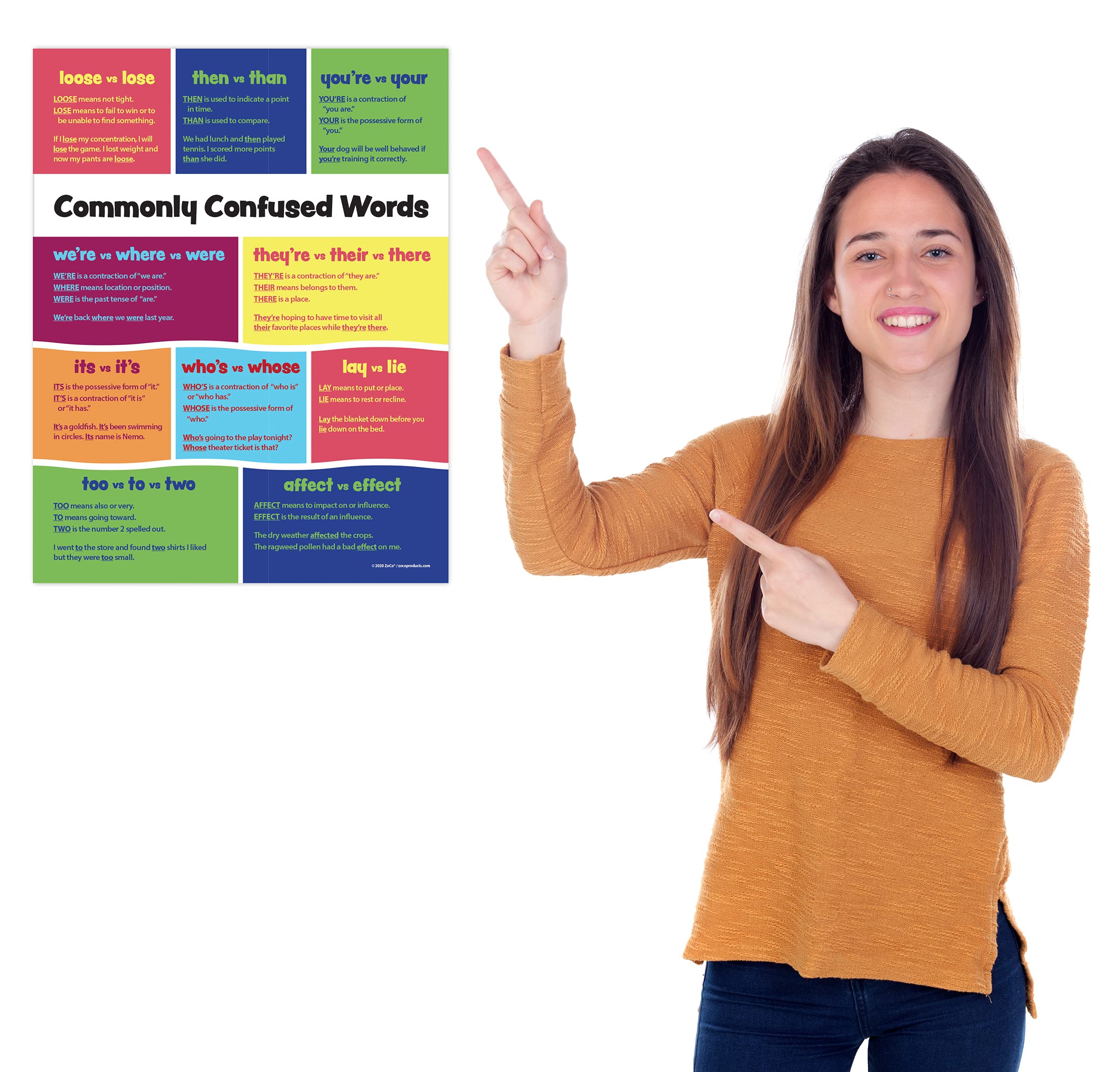 Commonly Confused Words Poster - Laminated, 17 x 22 inches - Homophones ...