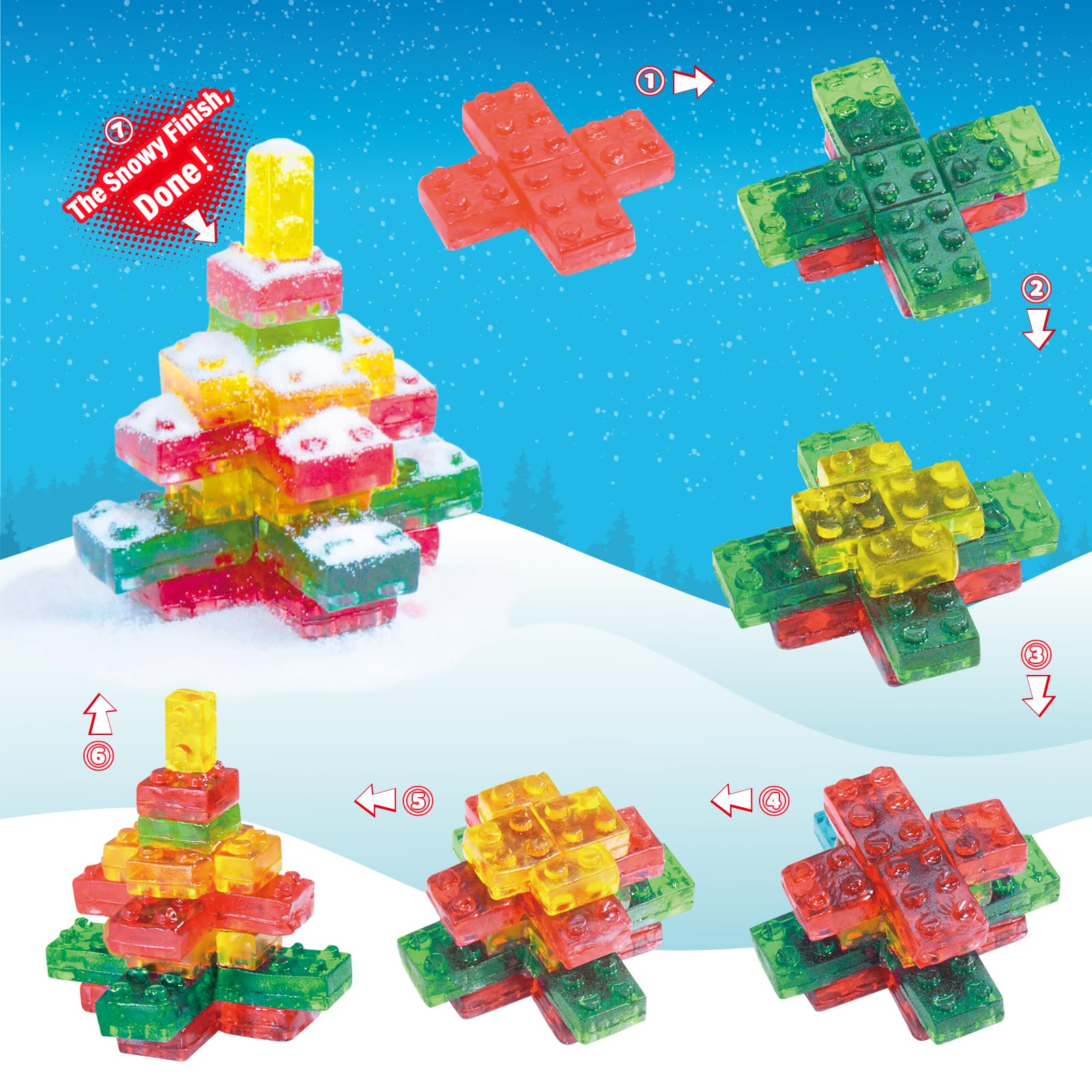 Snapklik.com : 4D Christmas Candy Gummy Blocks, Edible Blocks Building ...