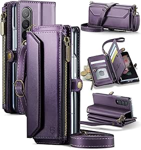 Amazon.com: Strapurs Crossbody Wallet Case Compatible with Samsung ...
