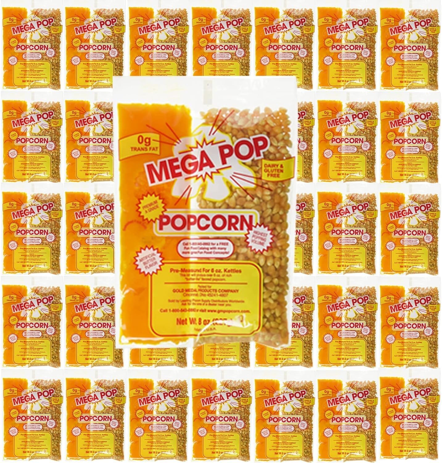 Amazon.com: 80-Count Gourmet Popcorn Kernels Packs - Premeasured All-in ...