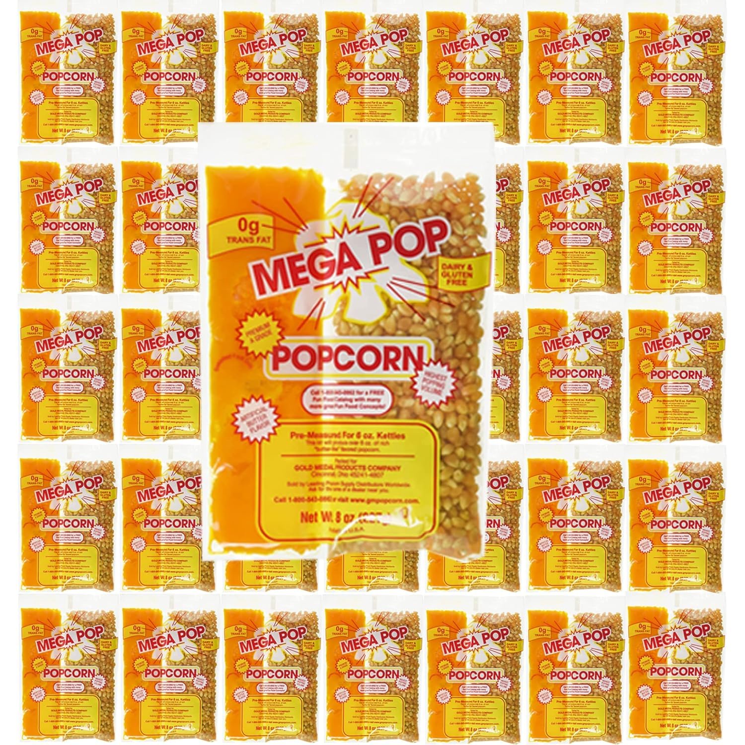 Amazon.com: Generic Mega-pop Popcorn (36 count) Oil and Salt Kit with ...