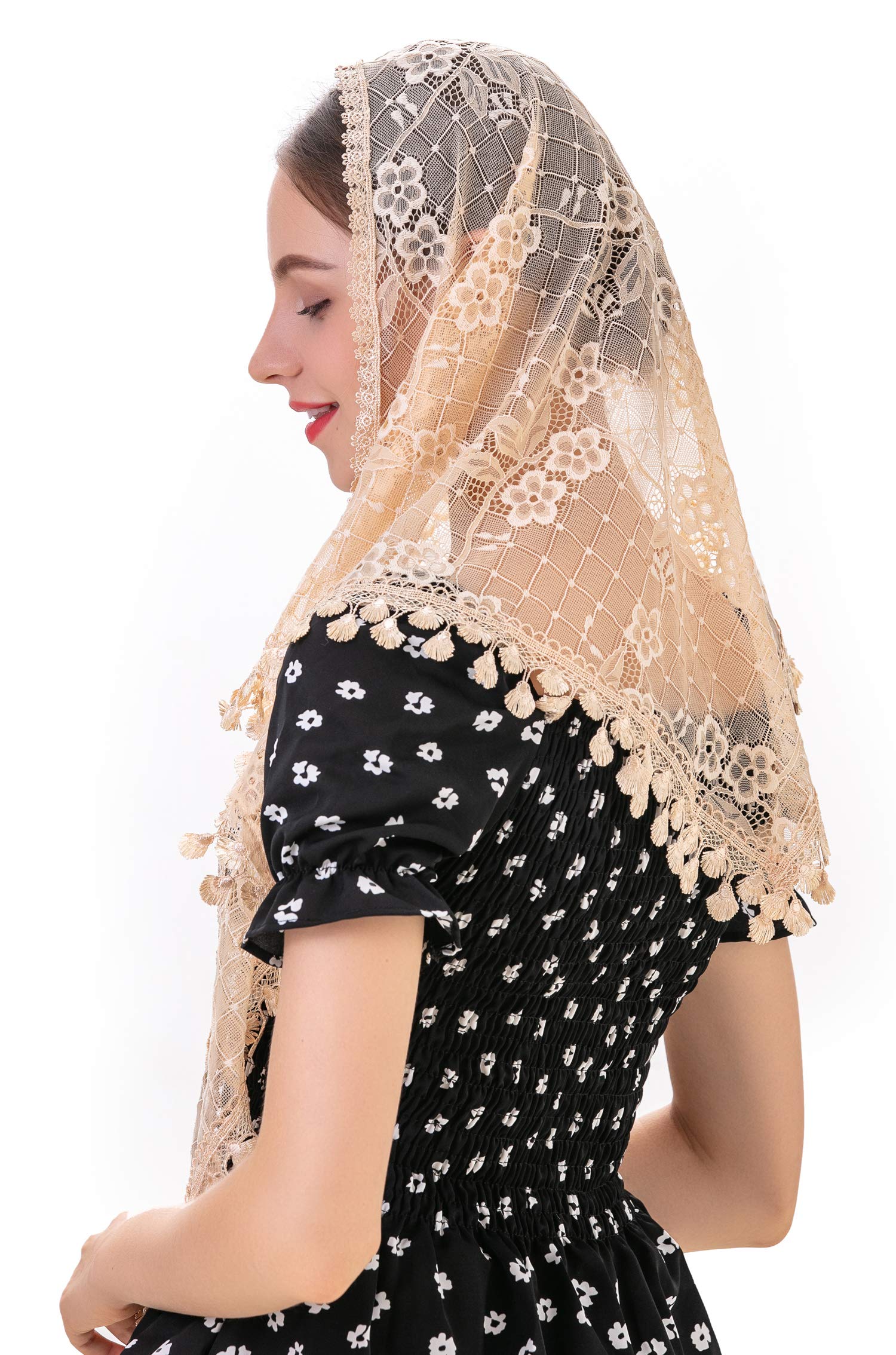 Snapklik.com : Wgior Triangle Flower Chapel Veils Catholic Latin Mass ...
