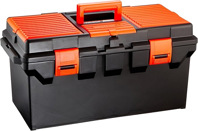 Amazon | トラスコ中山(TRUSCO) プロツールボックス ブラック/オレンジ 556×278×270mm bTTB-800 | ツールボックス