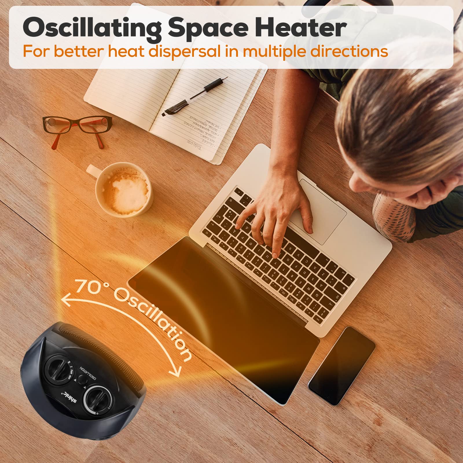 Snapklik.com : Shinic Space Heater,Safe And Quiet PTC Ceramic Heater ...