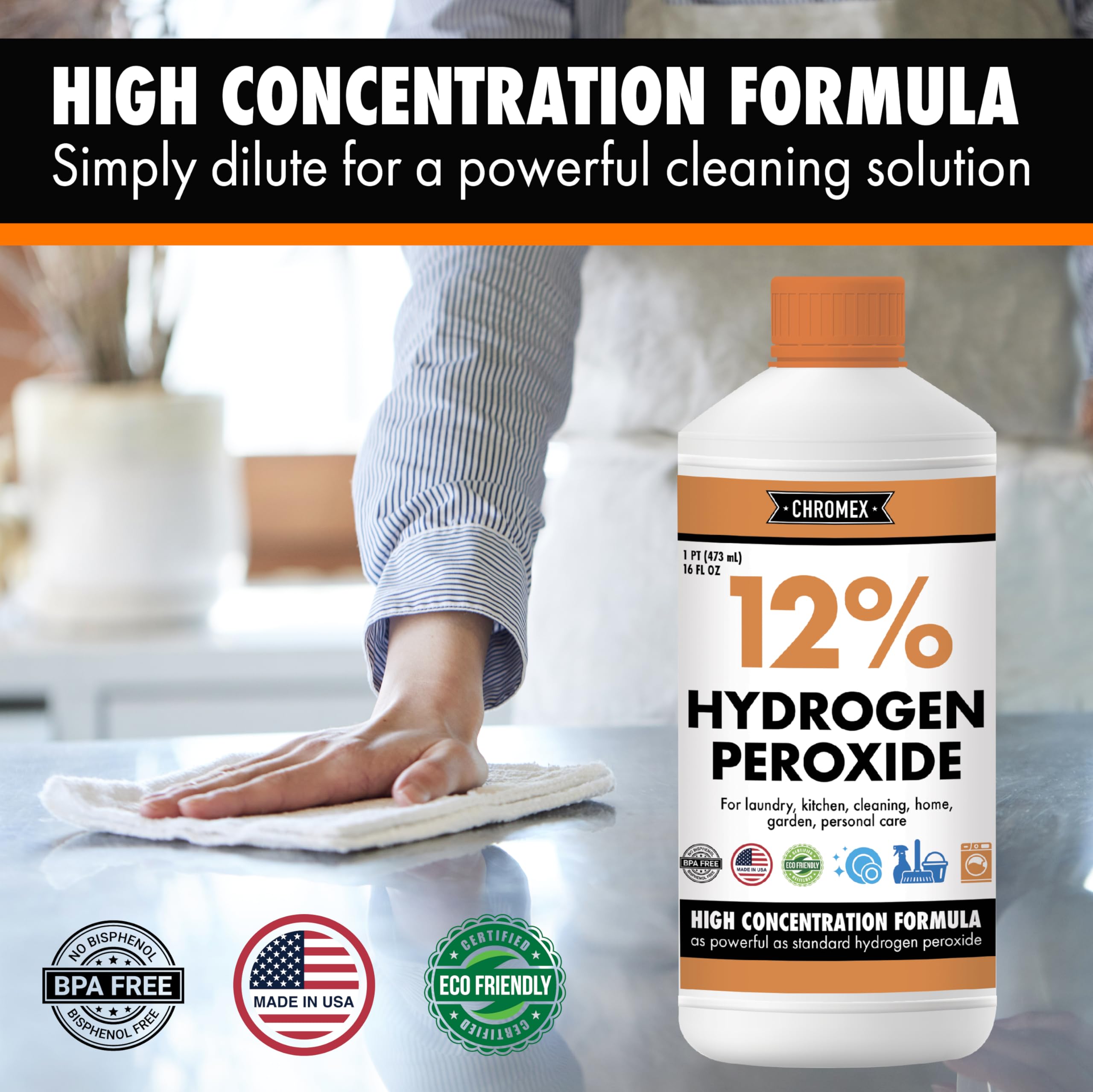 Snapklik.com : Hydrogen Peroxide 12 Percent Food Grade, 4x Power ...