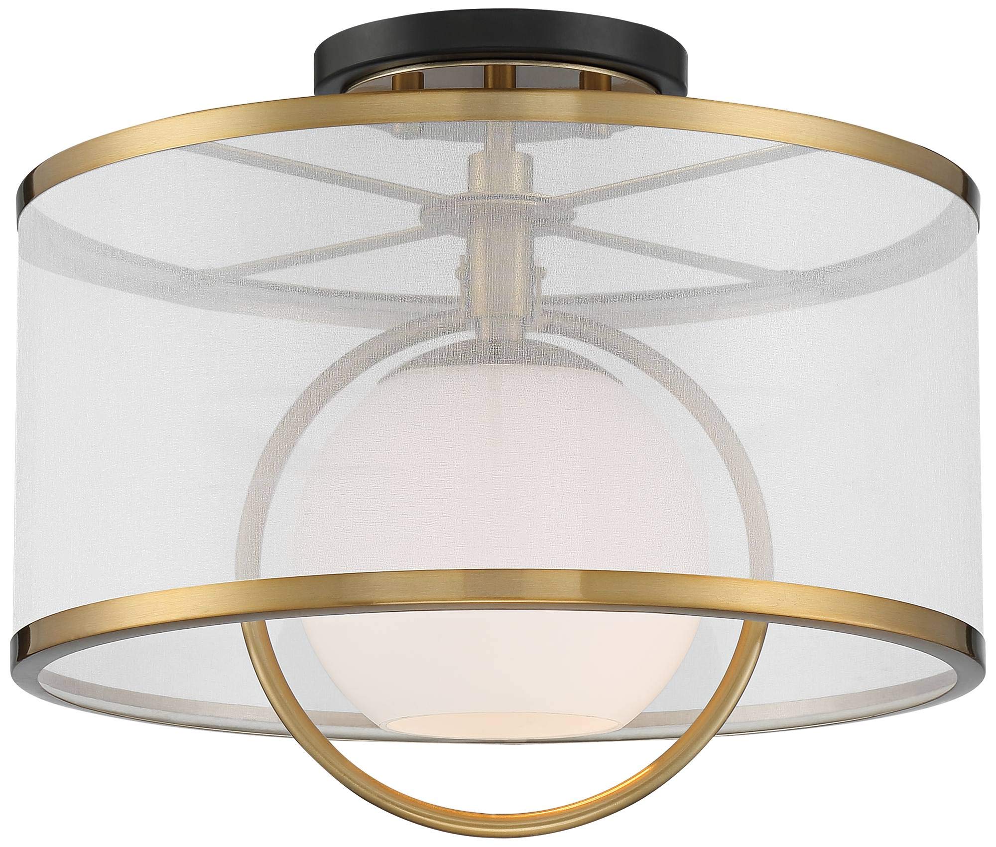 Possini Euro Design Modern Art Deco Ceiling Light Semi Possini Euro