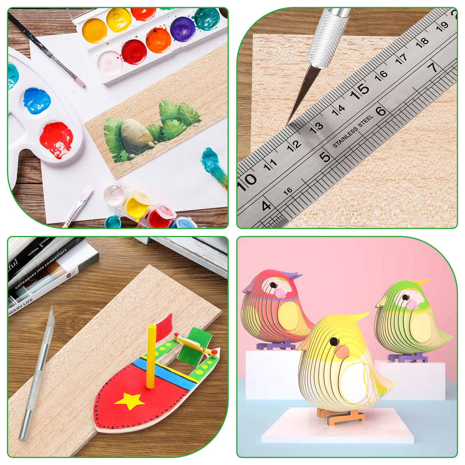 Snapklik.com : 20 Pieces Balsa Wood Sheets 1/8 Inch Thick 12 X 4 Inch ...