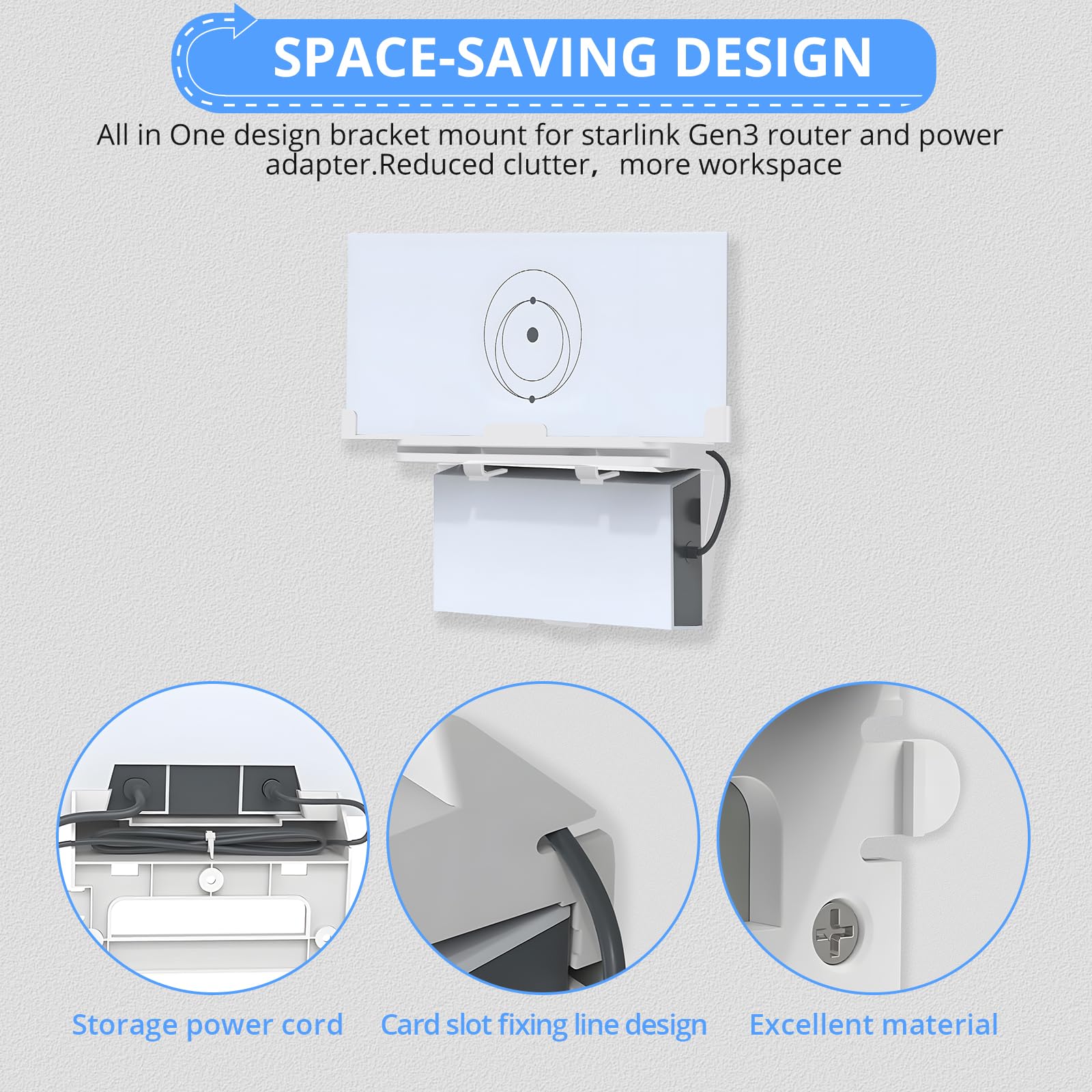 Snapklik.com : CAMWAY Starlink Gen 3 Mesh Router Wall Mount Bracket ...