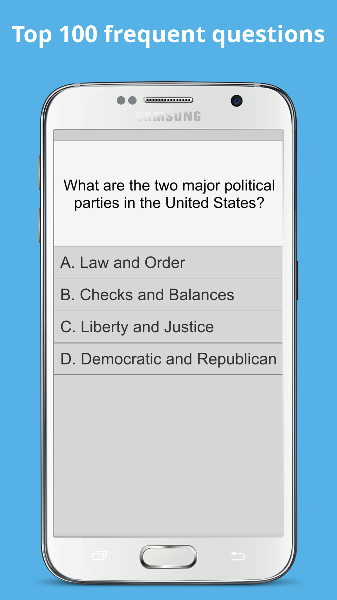 Top 100 citizenship test questions - App on Amazon Appstore