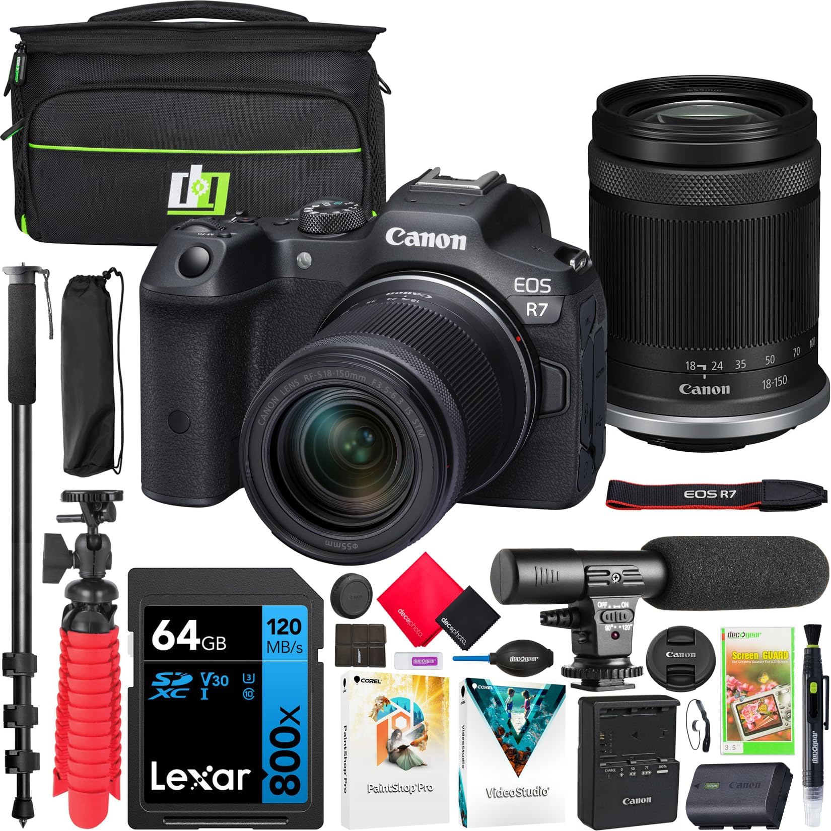 Amazon.com : Canon EOS R7 Content Creator Kit, Mirrorless Vlogging ...