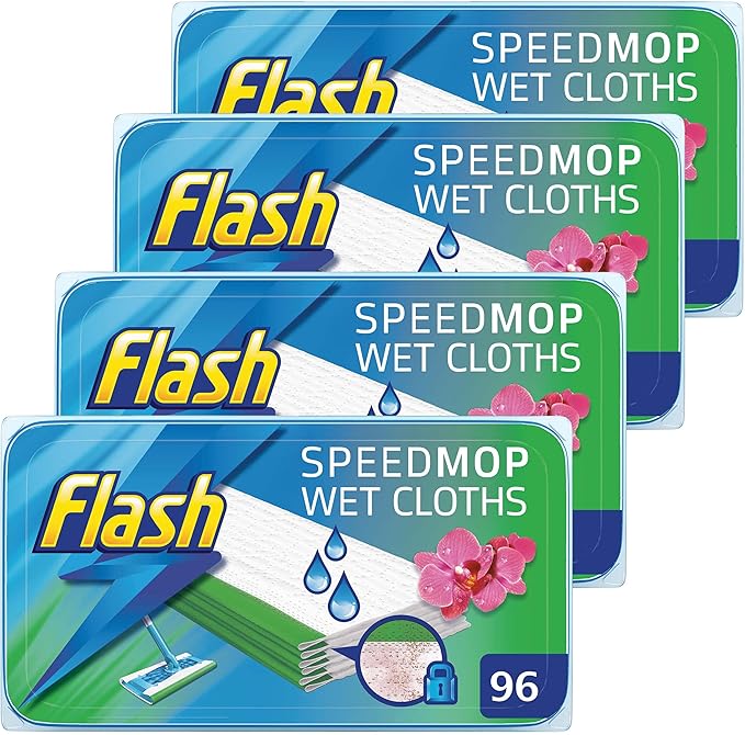 Flash Speedmop Wet Cloth Refills, Floor Cleaner, Wild Orchid, 96 Count ...