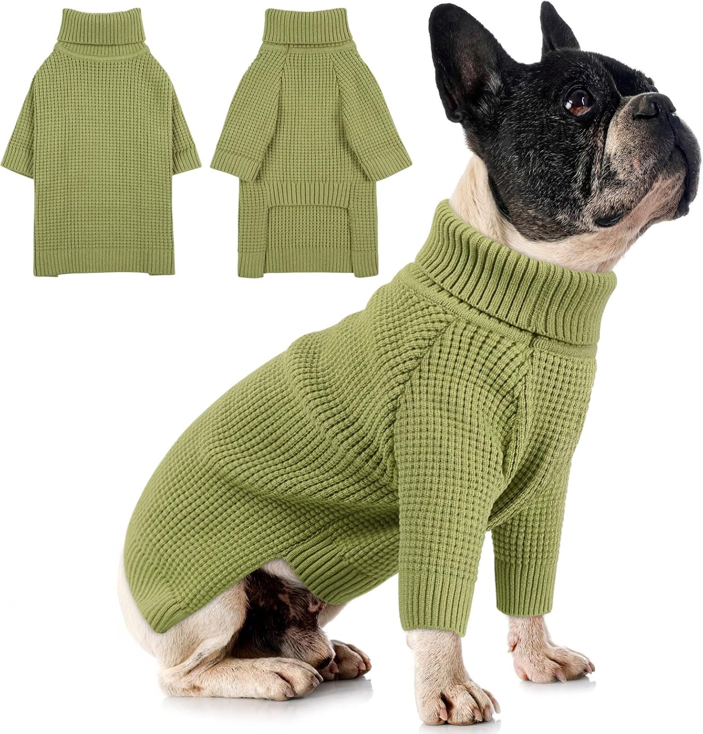 Amazon.com : Queenmore Medium Dog Sweater, Check Pattern Knitted Cat ...