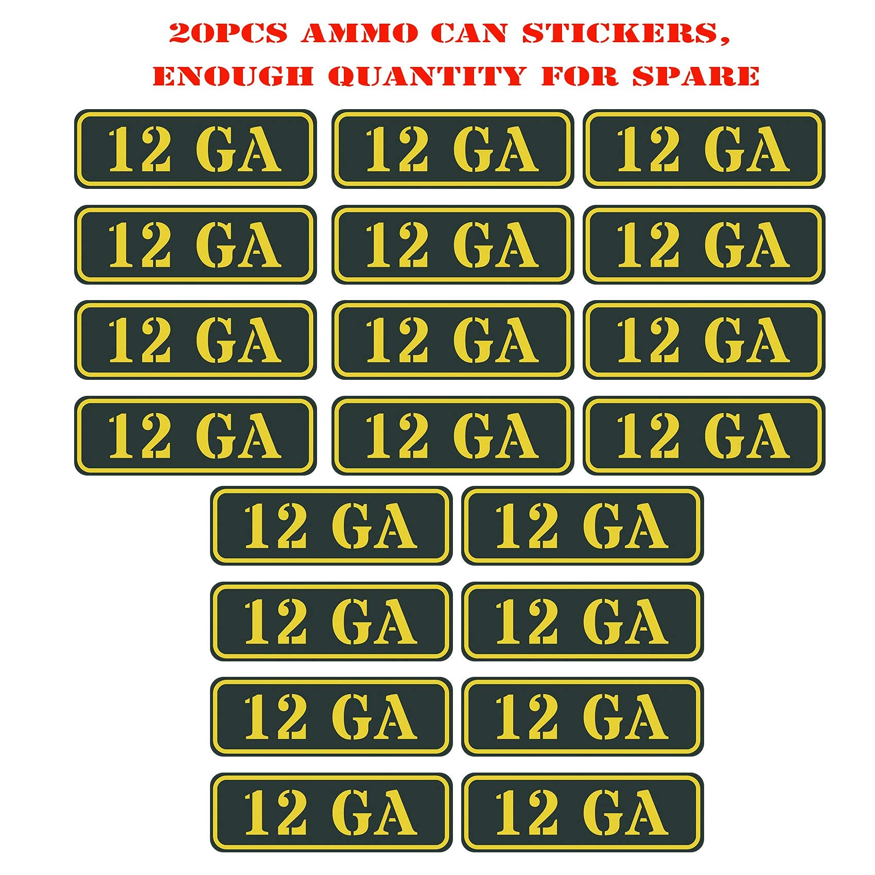 Snapklik.com : Aolamegs Ammo Can Vinyl Sticker Set Decal Label 9MM 5.56 ...