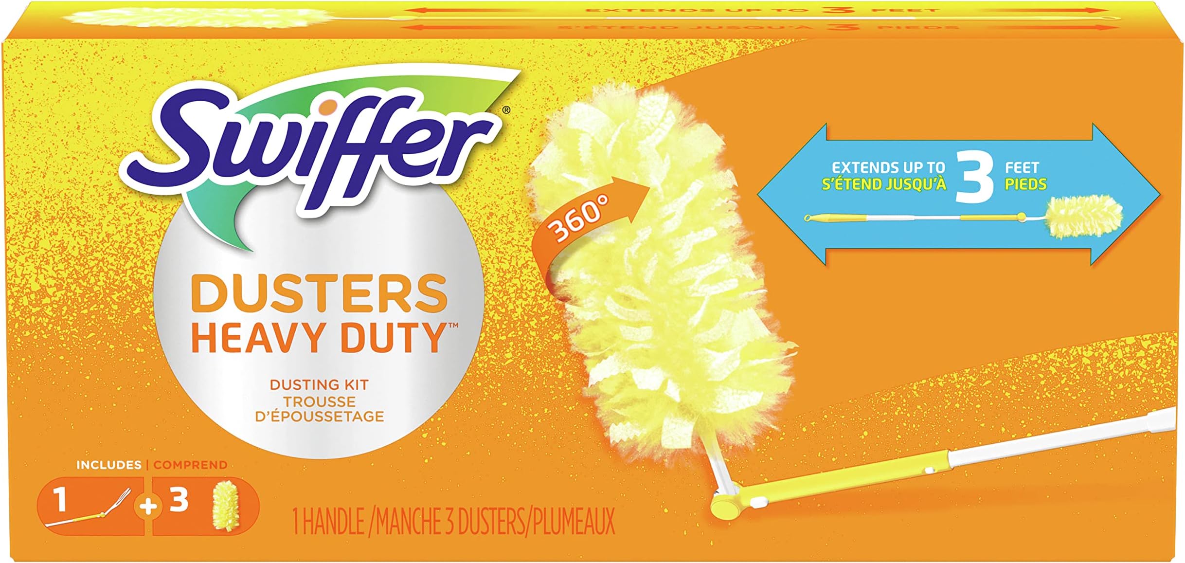 Amazon.com: Swiffer Dusters Heavy Duty Extendable Handle Starter Kit (1 ...