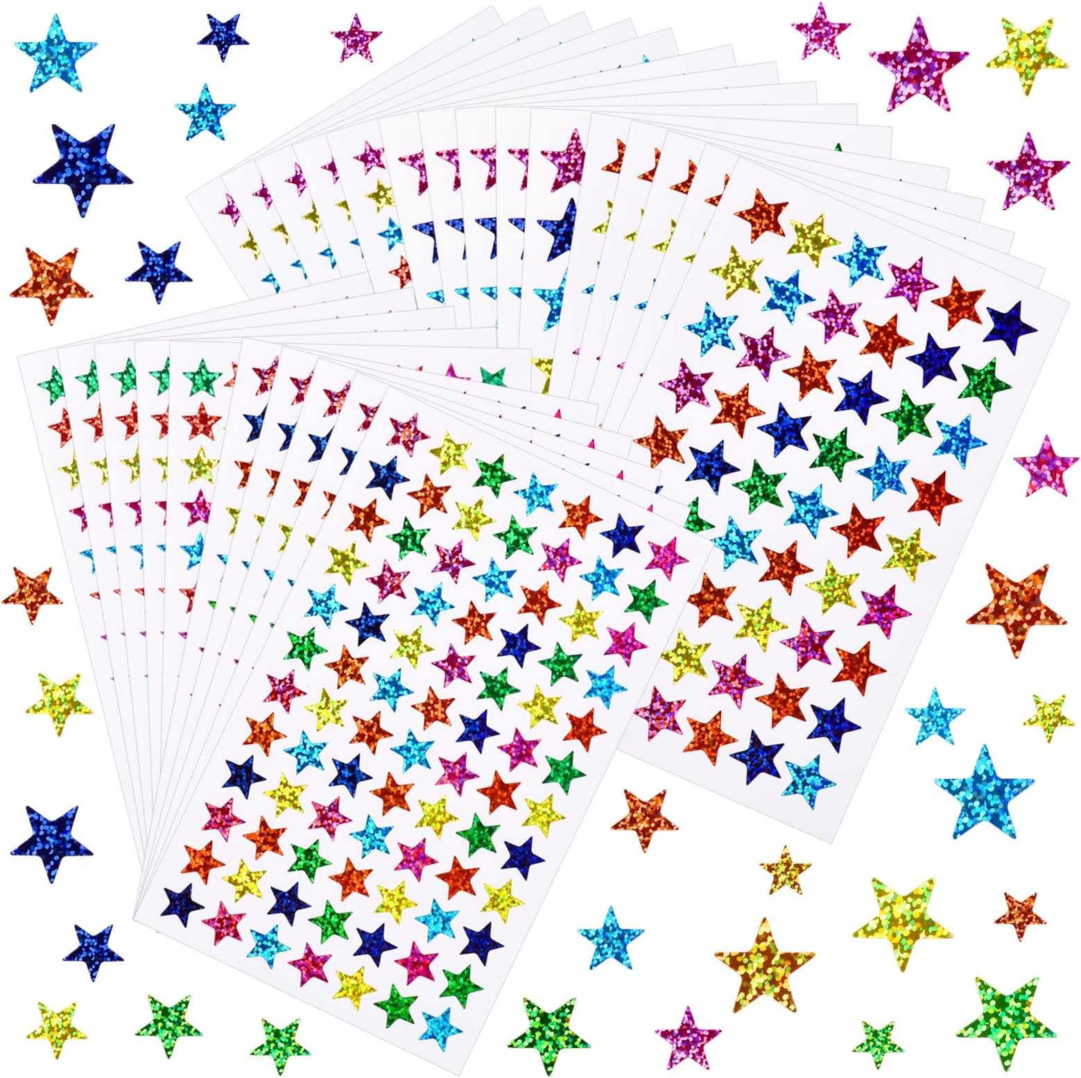 Amazon.com: Star Stickers for Kids Reward, 3840 Pcs Rainbow Small Star ...