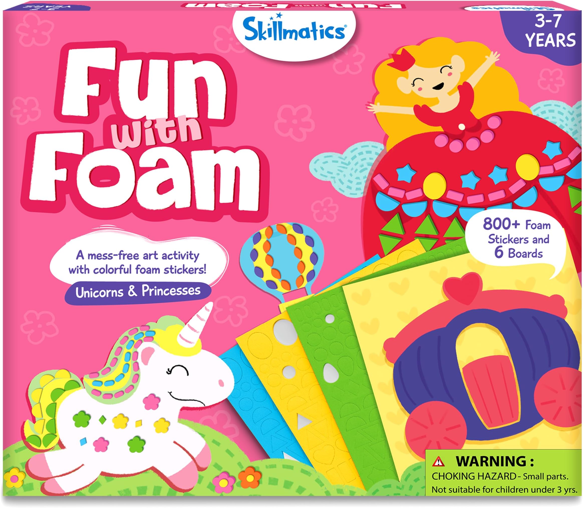 Skillmatics Foam Sticker Art Activity - Unicorns & Princesses, Mess ...