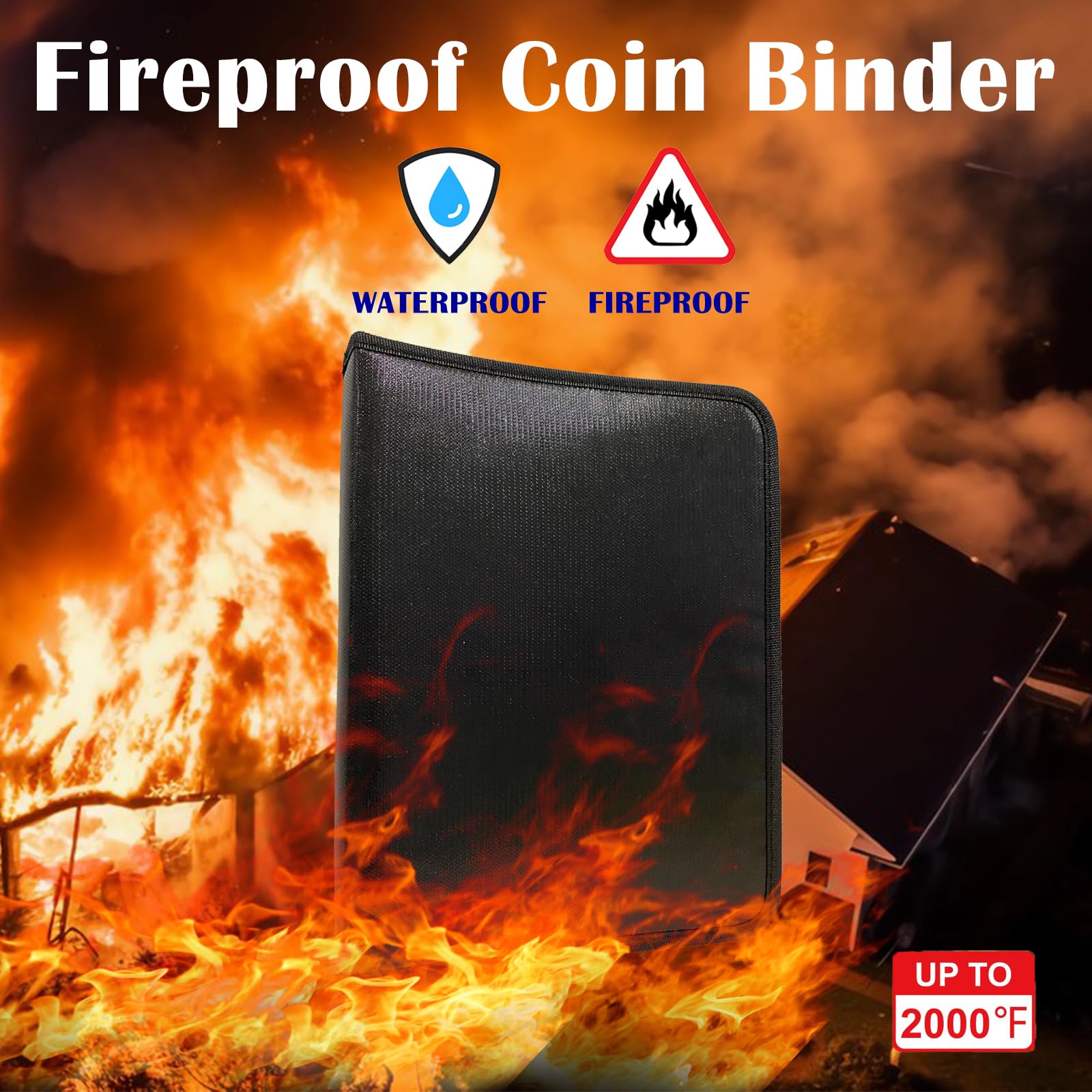 Snapklik.com : Coin Collection Book Holder For Collectors, Fireproof ...