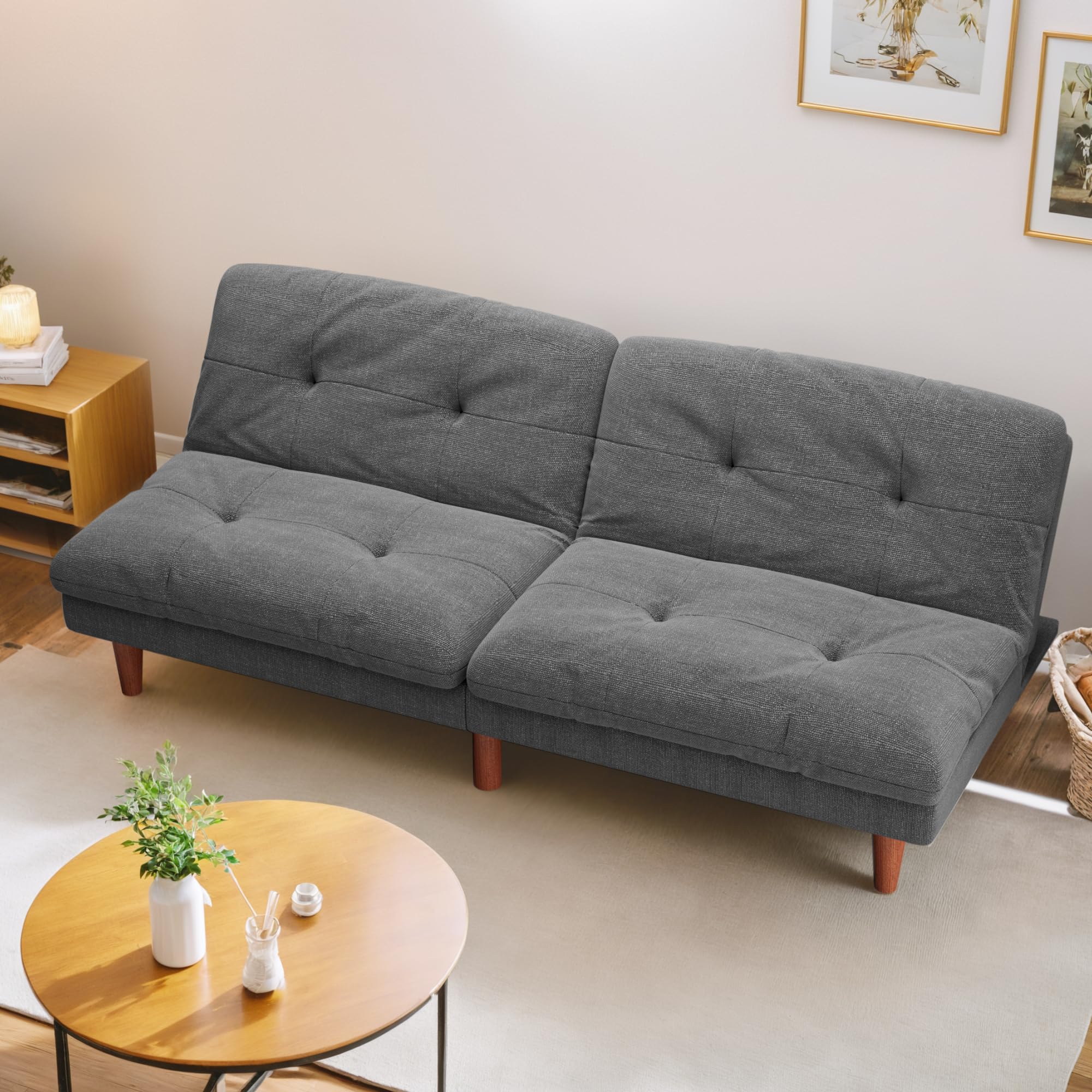 Snapklik.com : YESHOMY Futon Sofa Bed, Skin-Friendly Couch Loveseat