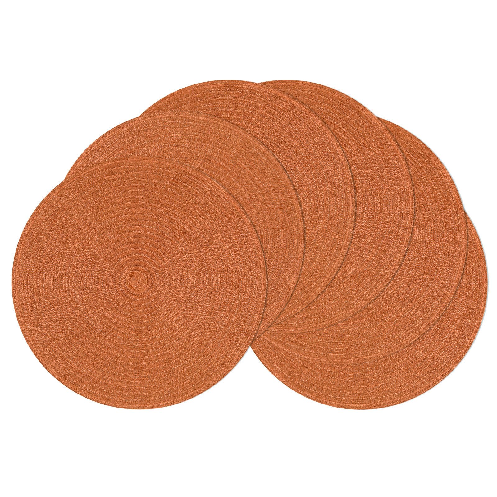 Amazon.com: SHACOS Round Placemats Set of 6 Washable 15 inch Round Fall ...