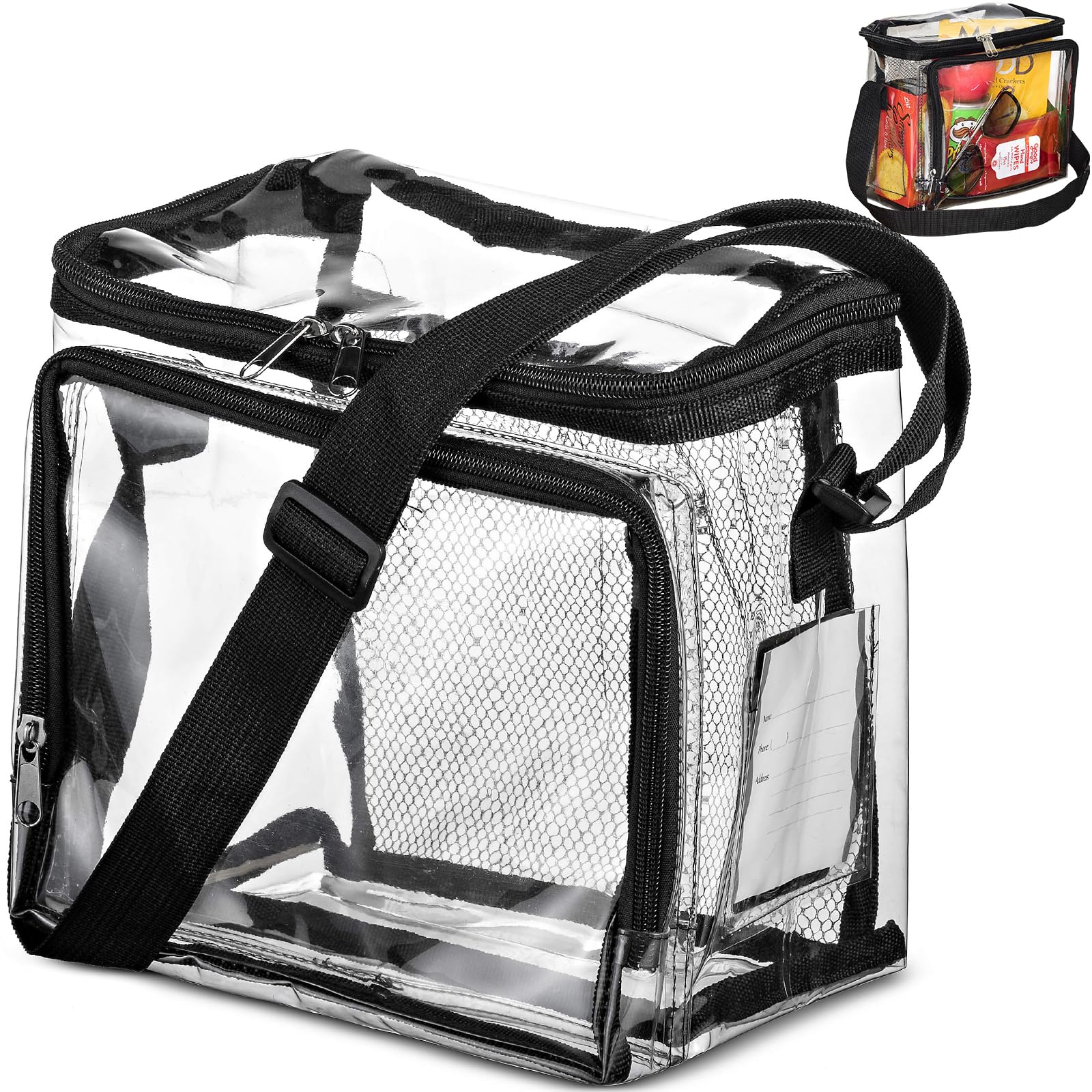 Lonchera Transparente, Bolsa del Almuerzo, Lonchera Reutilizable de ...