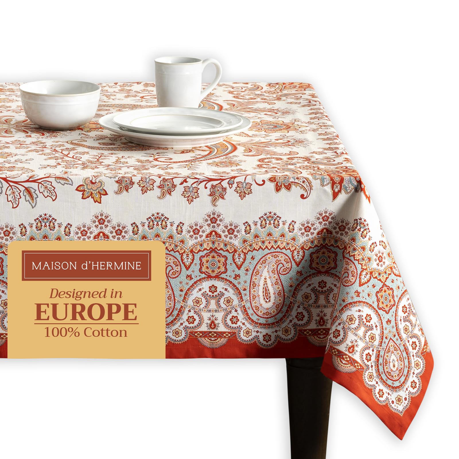 Snapklik.com : Maison D Hermine Table Cloth Rectangle Table 100% Cotton ...