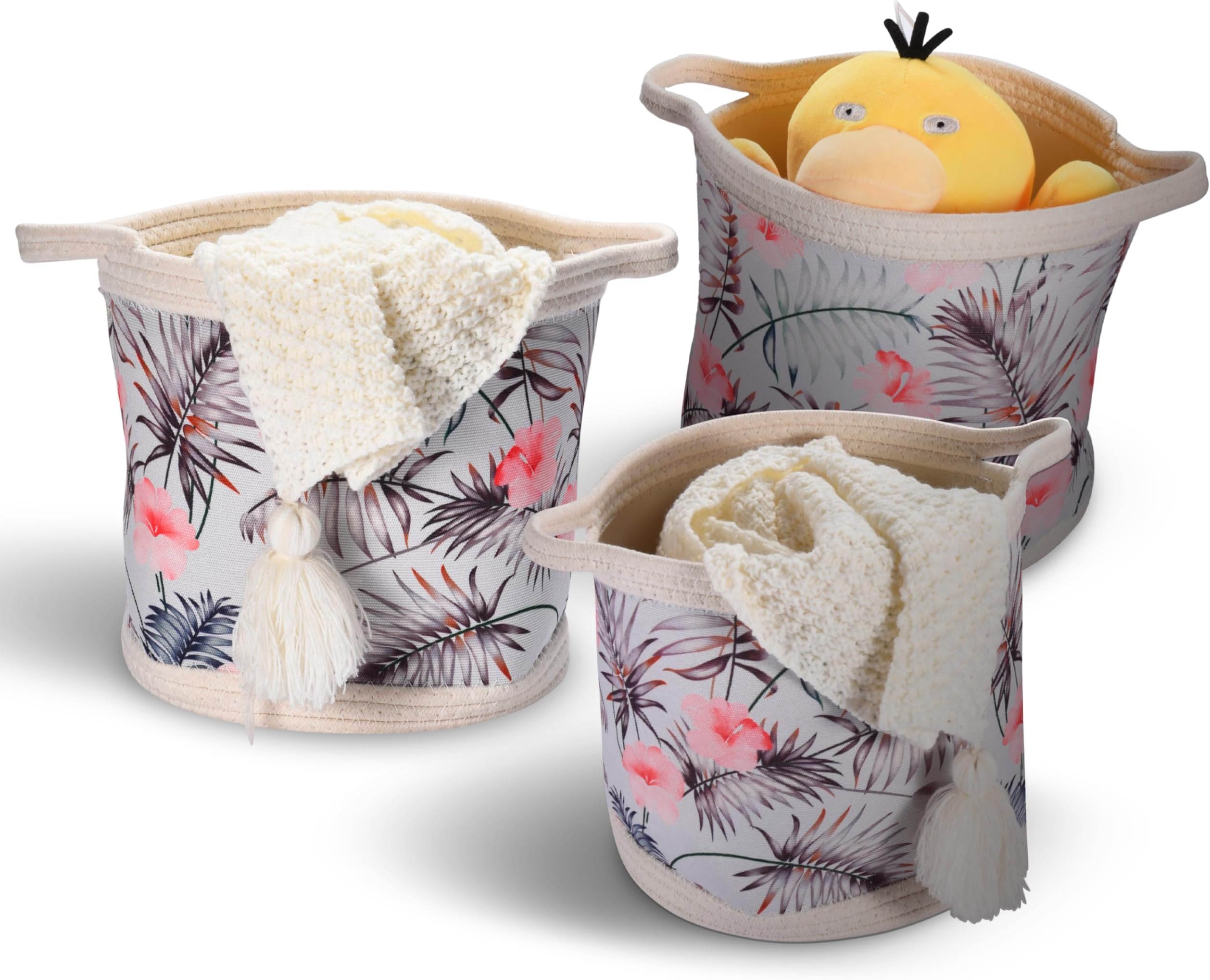 Amazon.com: Hallops Tall Woven Rope Laundry Basket - Clothes Hamper for ...