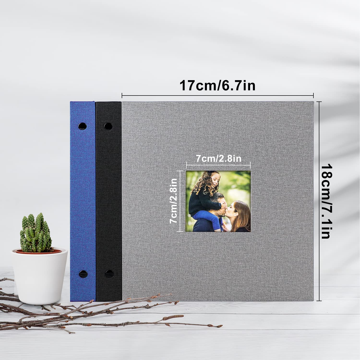 Snapklik.com : Lanpn Photo Album 6x6, Linen Hard Cover Acid Free Slip ...