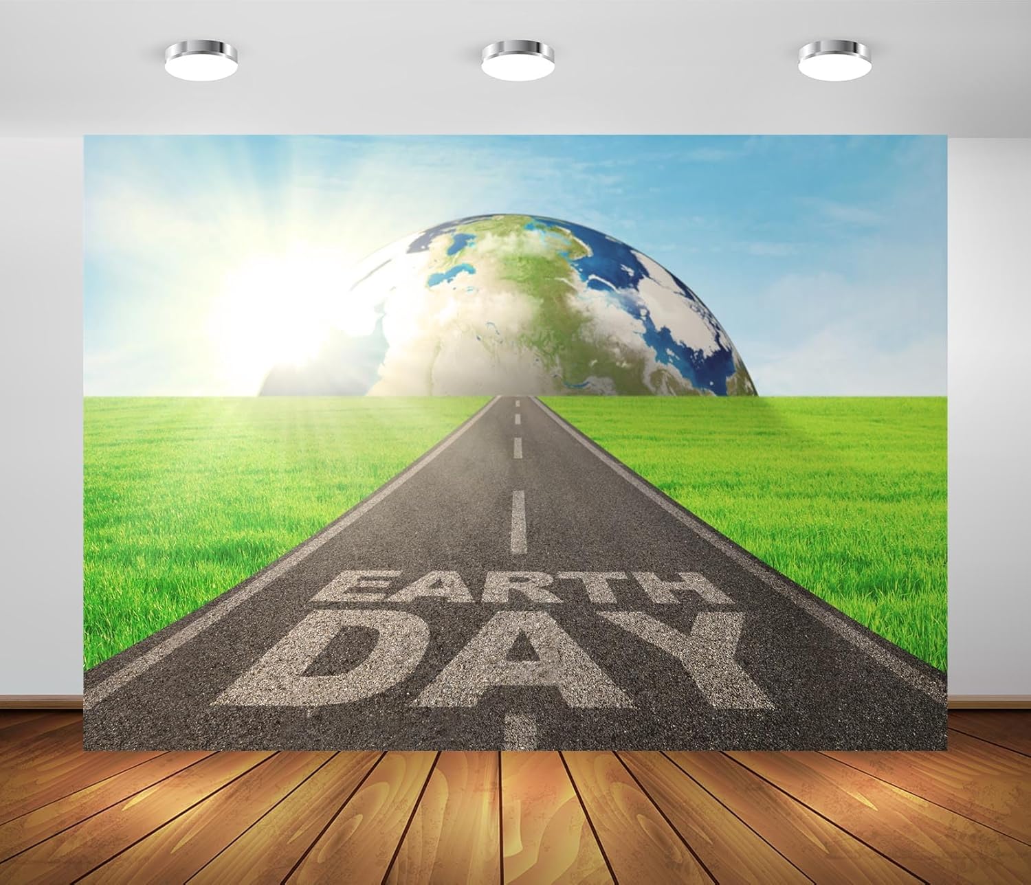 Amazon.com : BELECO 10x8ft Fabric Earth Day Backdrop Spring Green Grass ...