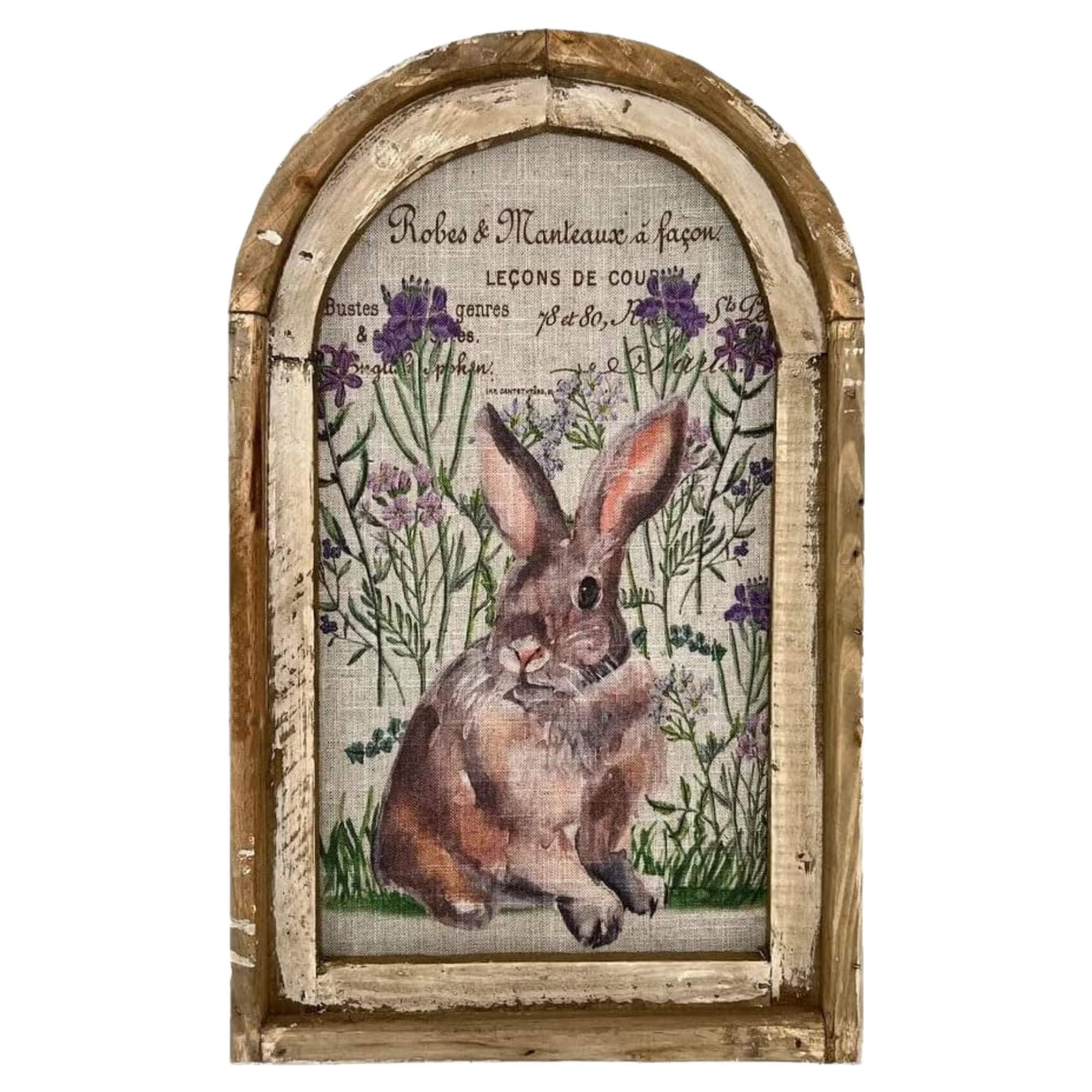 Amazon.com: Marsrut Rustic Wooden Vintage Wall Rabbit Decor | Farmhouse ...