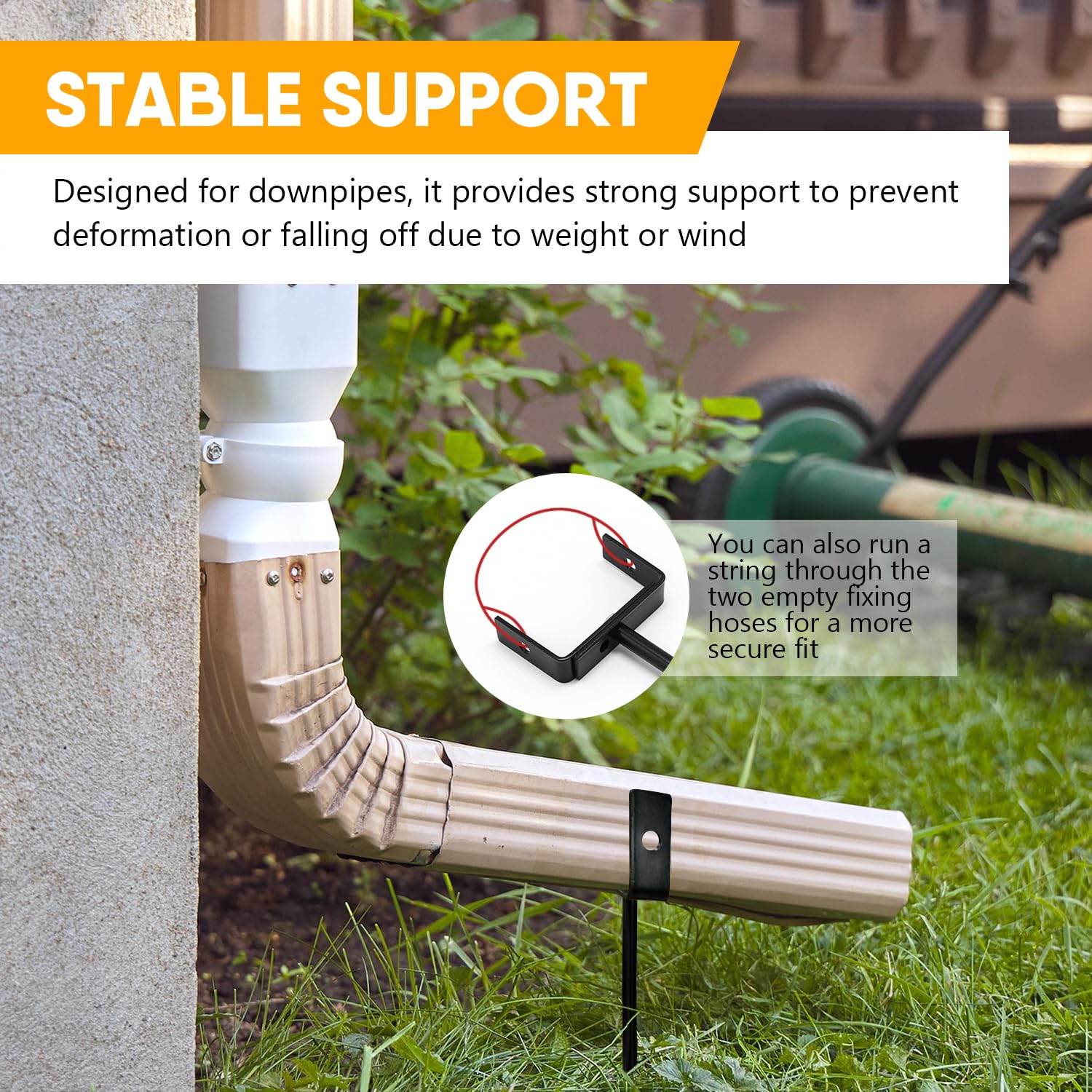 Snapklik.com : QZATTCAEN Rainwater Downspout Bracket - Heavy-Duty ...