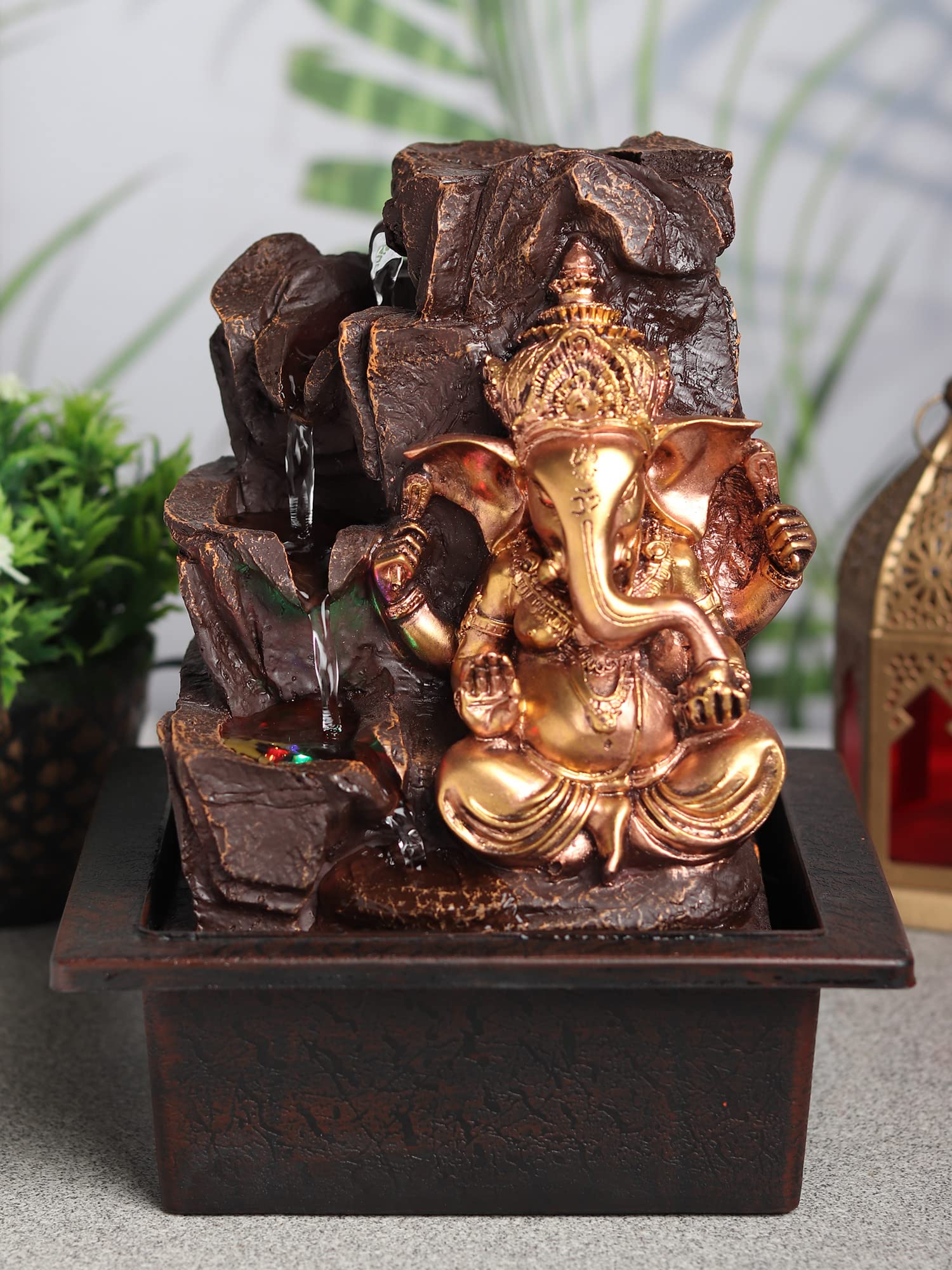 Buy SPLICE Lord Ganesha Ji Tabletop Water Fountain, Desktop Fountain ...