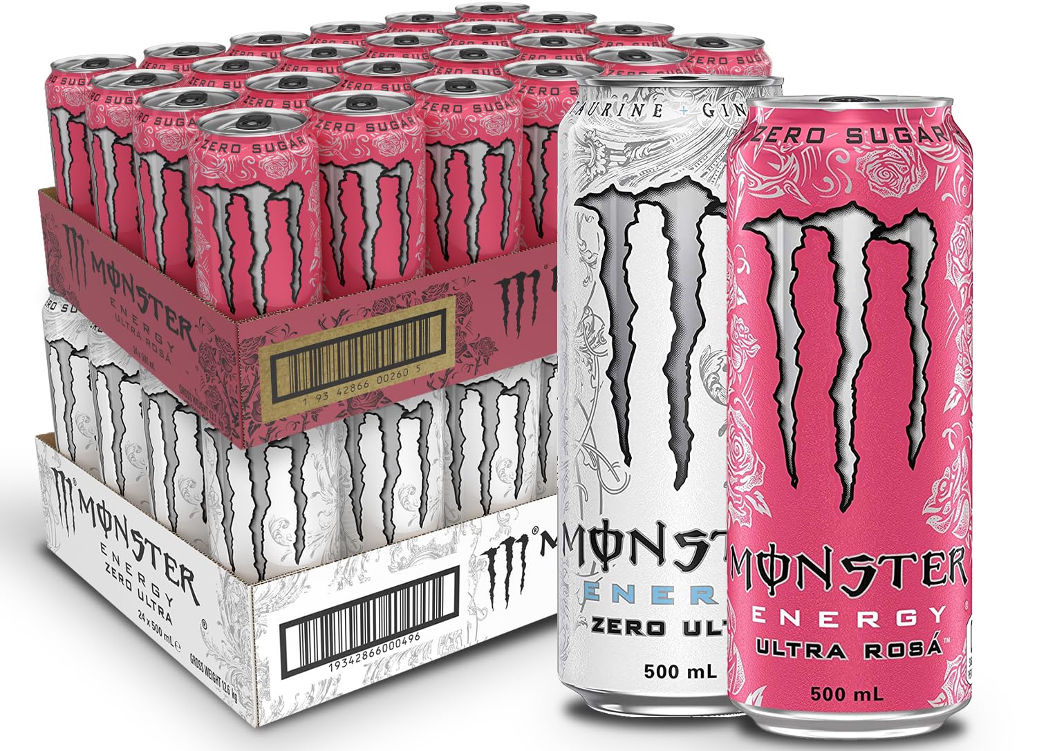 Monster Energy Ultra Bundle: Monster Zero Ultra 24pk & Monster Ultra ...