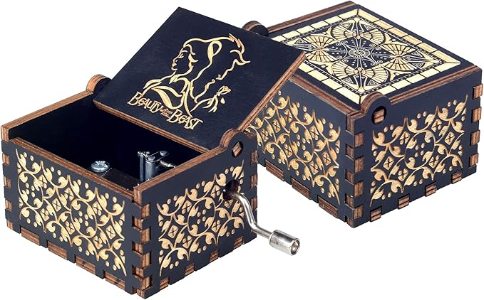 Amazon.com: KciKn Beauty and The Beast Hand-Crank Music Box for Adult ...