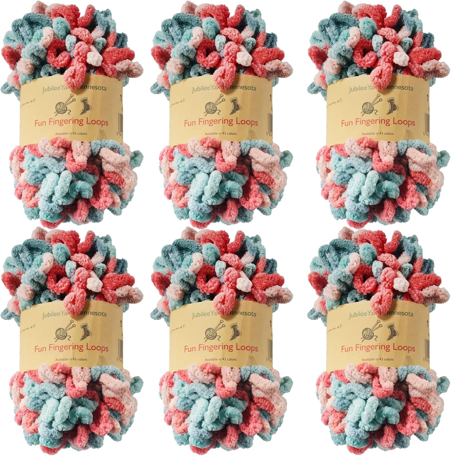 Amazon.com: JubileeYarn Fun Finger Loops Yarn - Polyester Jumbo Loop ...