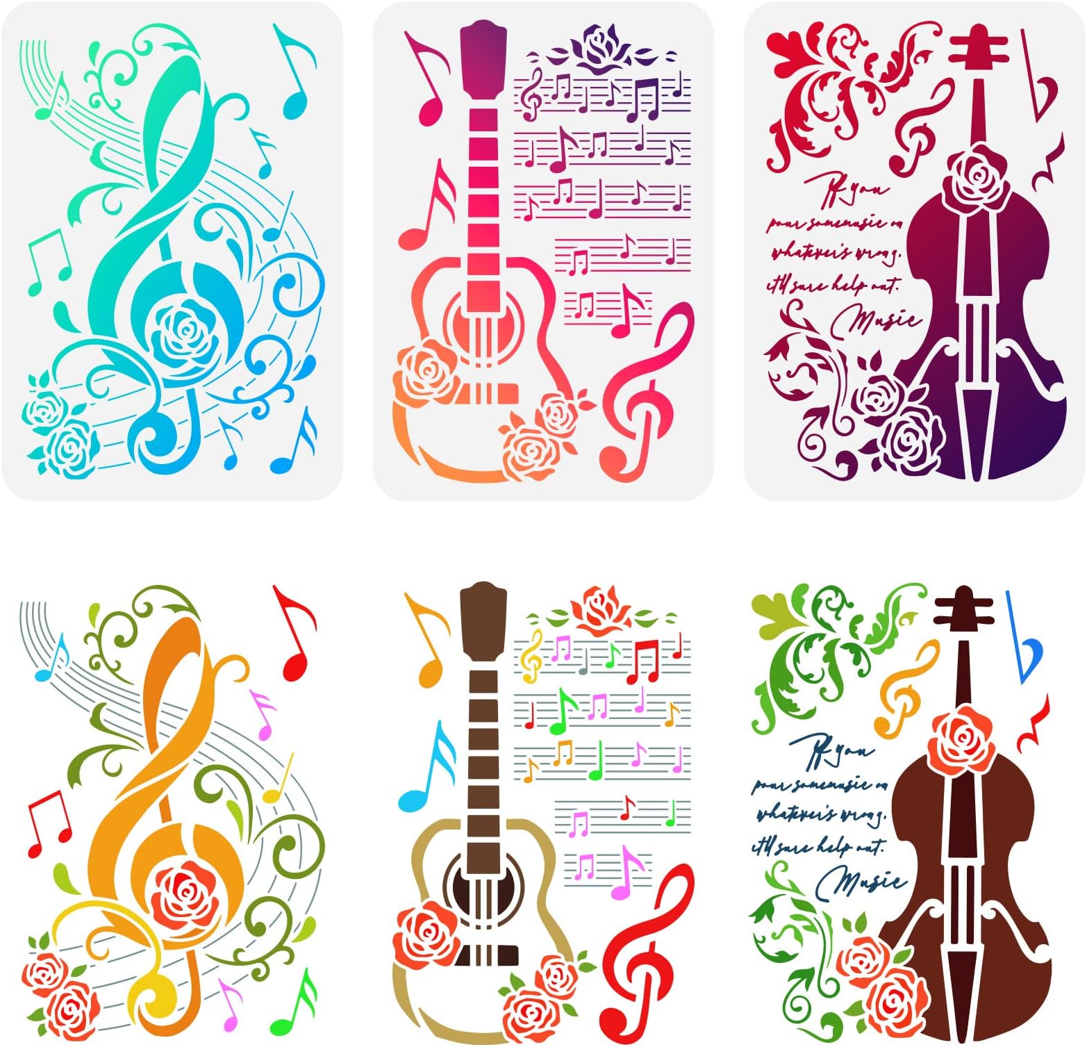 Amazon.com: GORGECRAFT 12"X12" Music Note Stencil Music is The Voice of ...