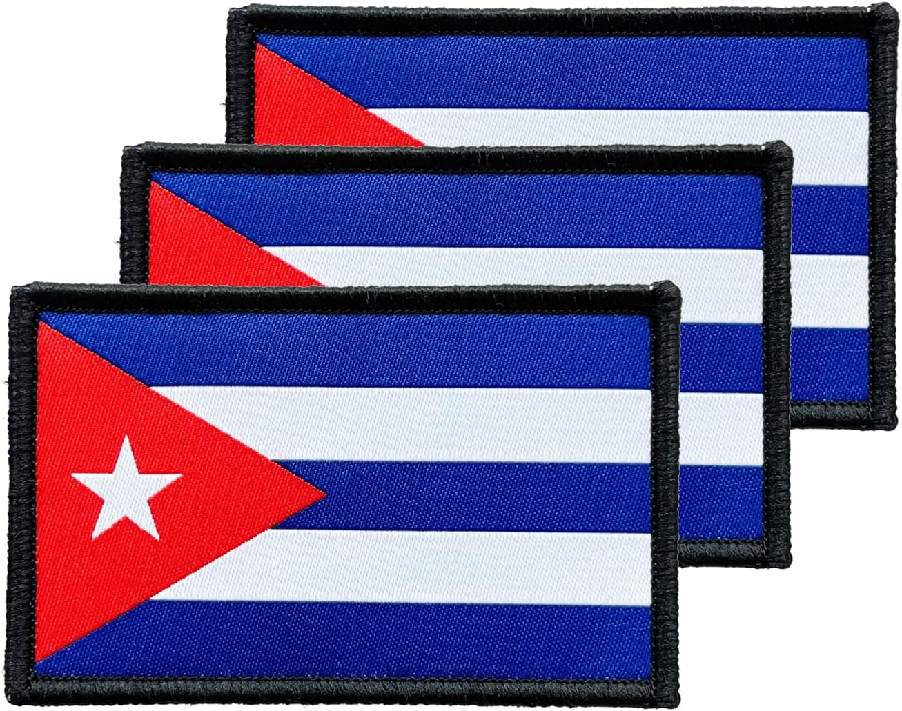 Amazon.com: 3Pcs Cuba Cubans Flag Patch 2x3 Inch, Hook Loop Tactical Embroidered Armband Country ...