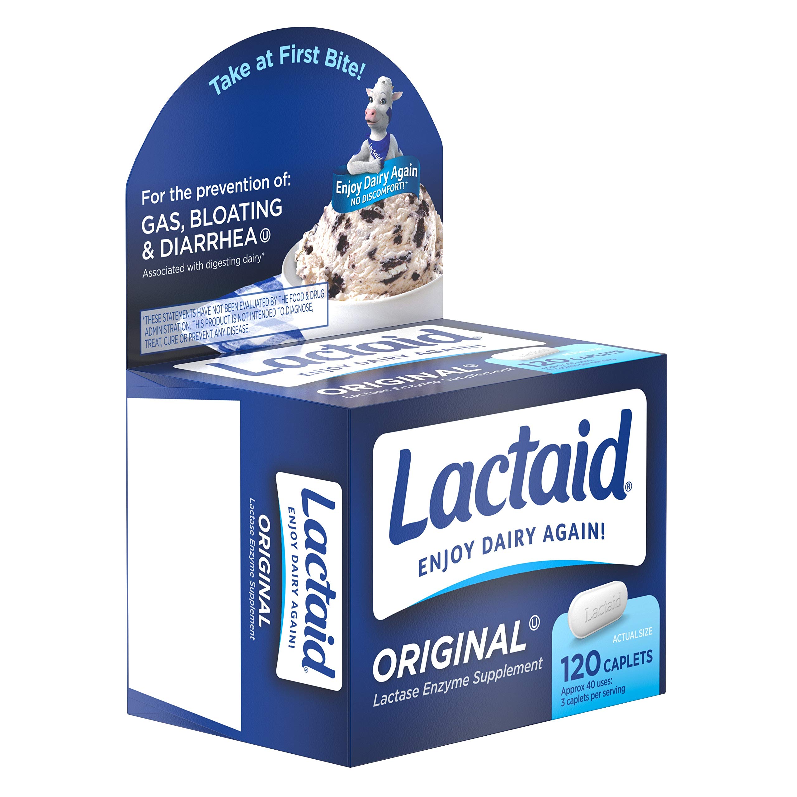Lactaid Original Strength Lactose Intolerance Relief Caplets with ...