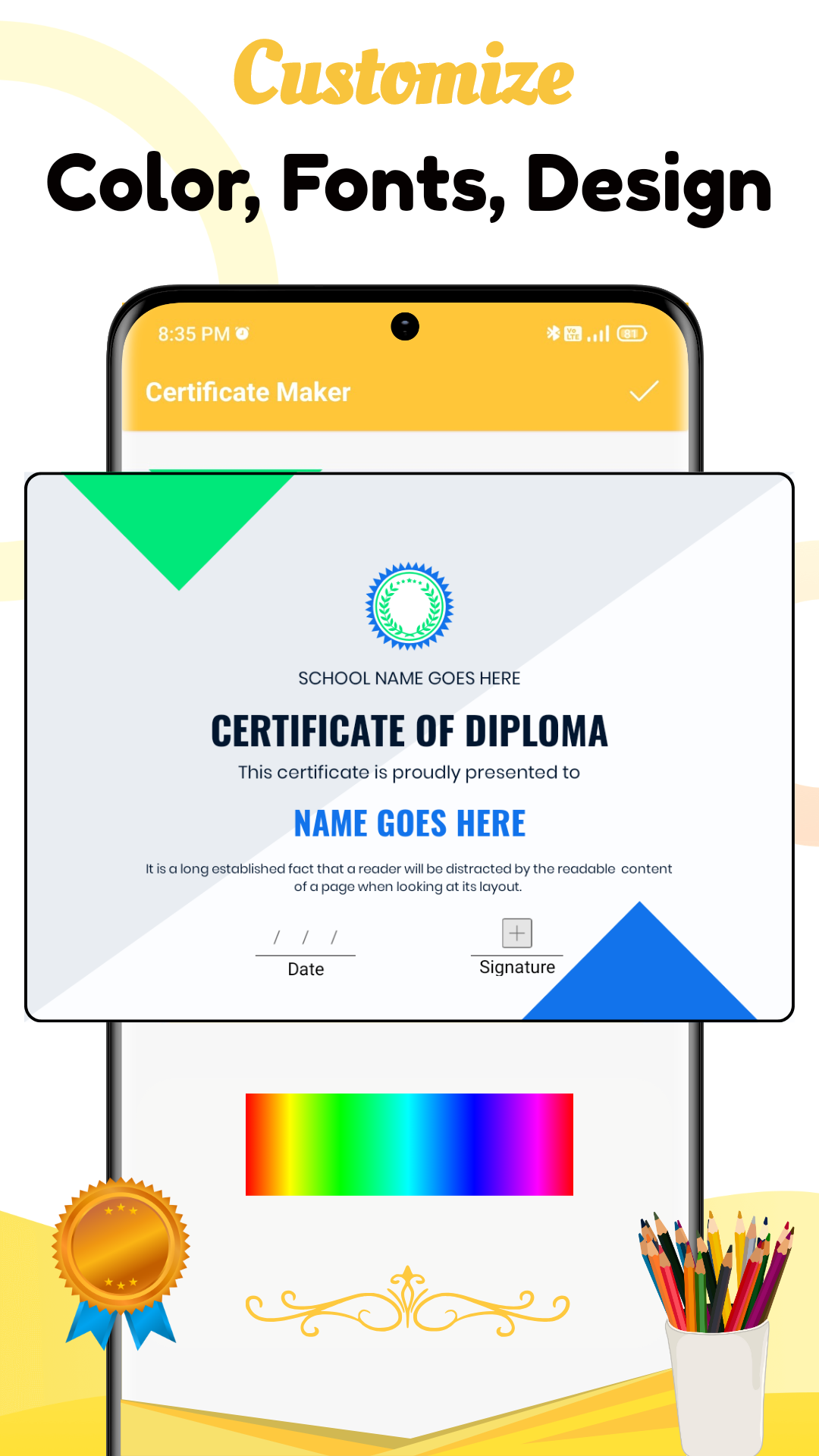 Certificate Maker & Template - App on Amazon Appstore