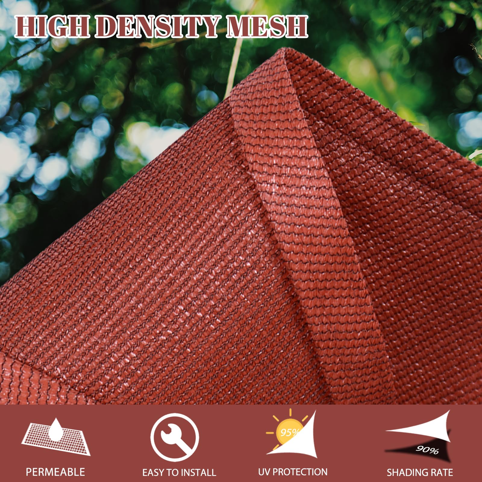 Snapklik.com : Cool Area Sun Shade Sail 8x12FT Rectangle Shade Canopy ...